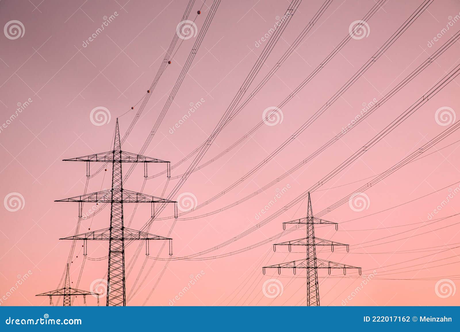 Electric Pylon in Sunset Sky Stock Photo - Image of mast, industry ...