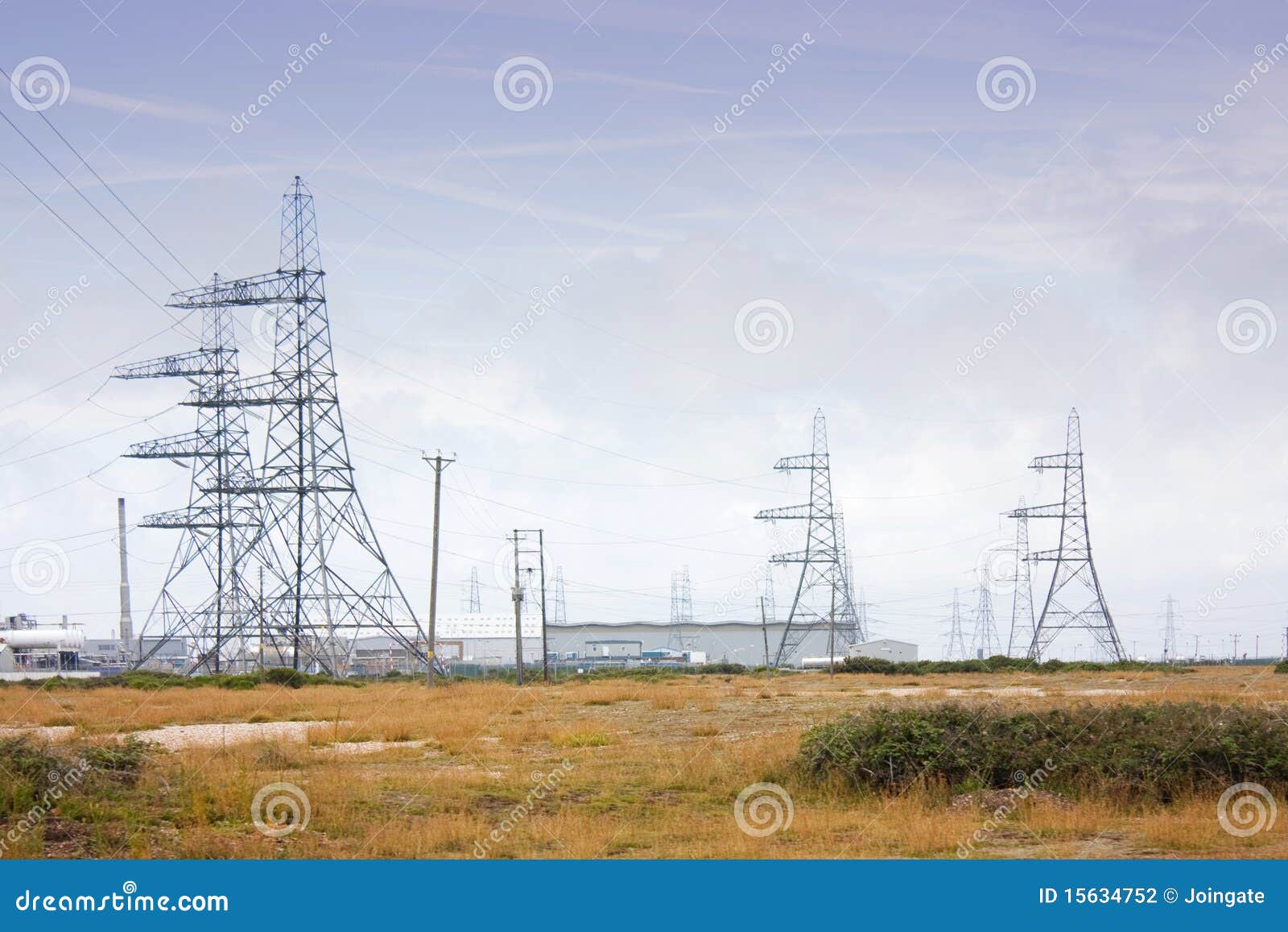 Electric pylons stock photo. Image of structure, countryside - 15634752