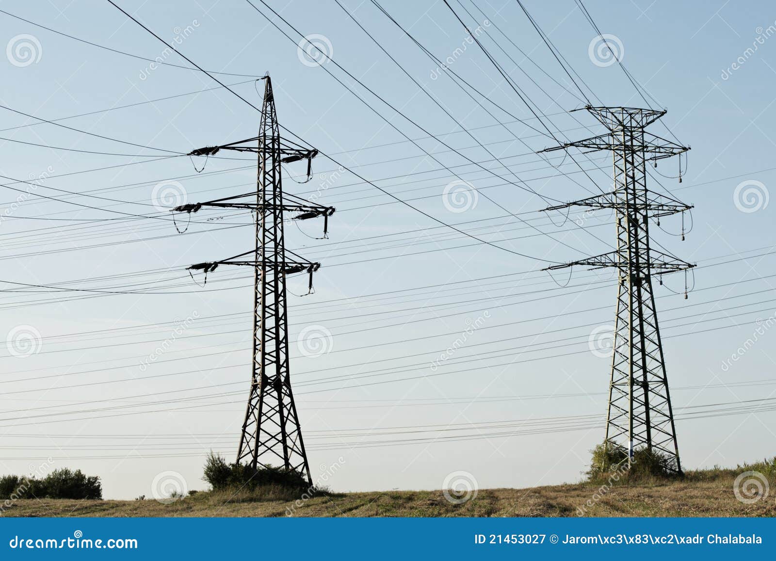 Electric pylons stock image. Image of nature, electricity - 21453027