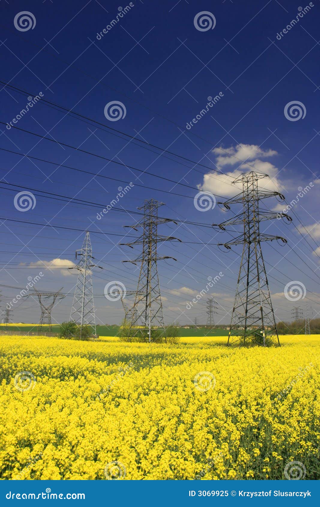 Electric pylons stock image. Image of spring, competition - 3069925