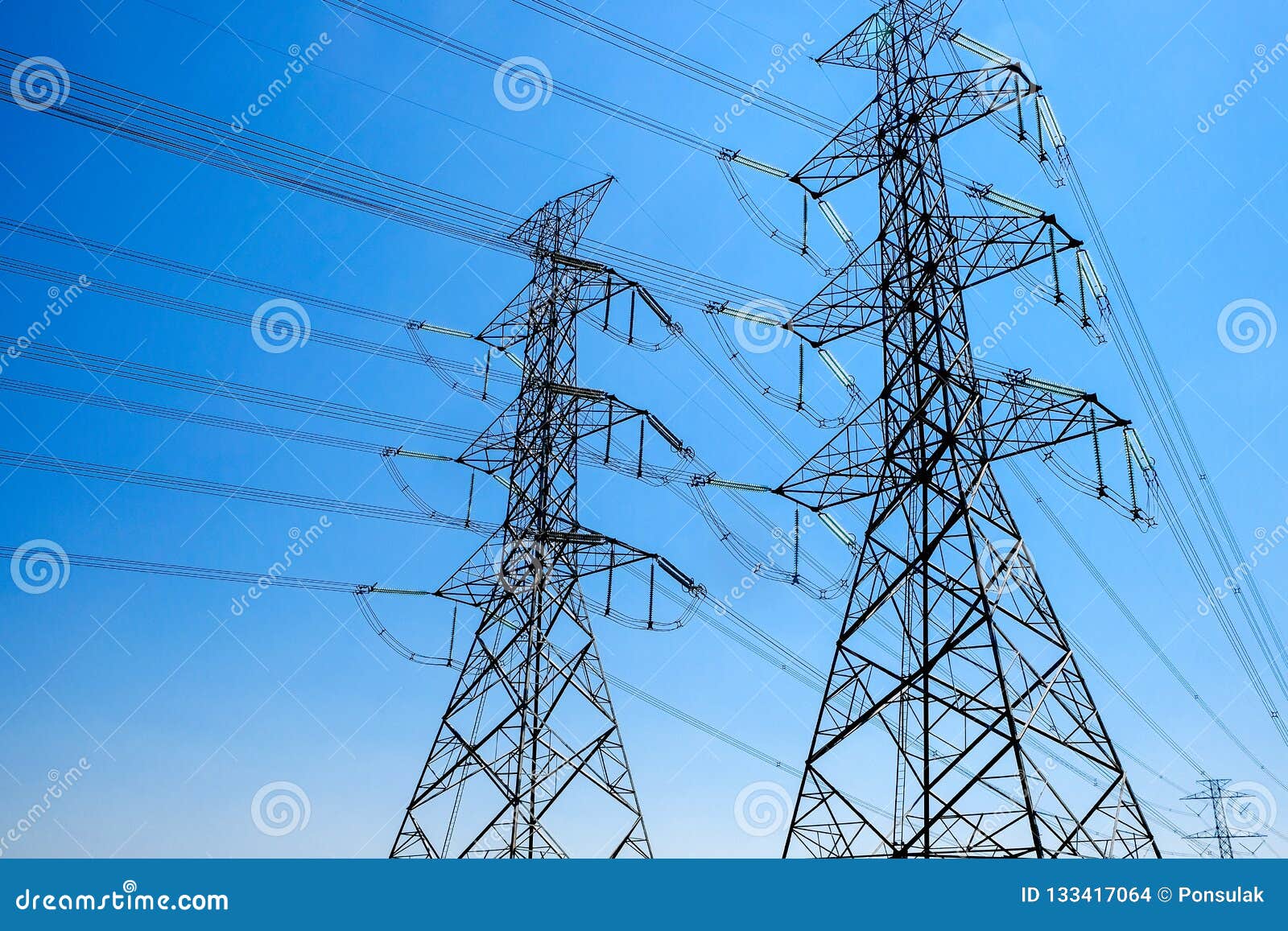 Electric Pylons background stock photo. Image of industry - 133417064