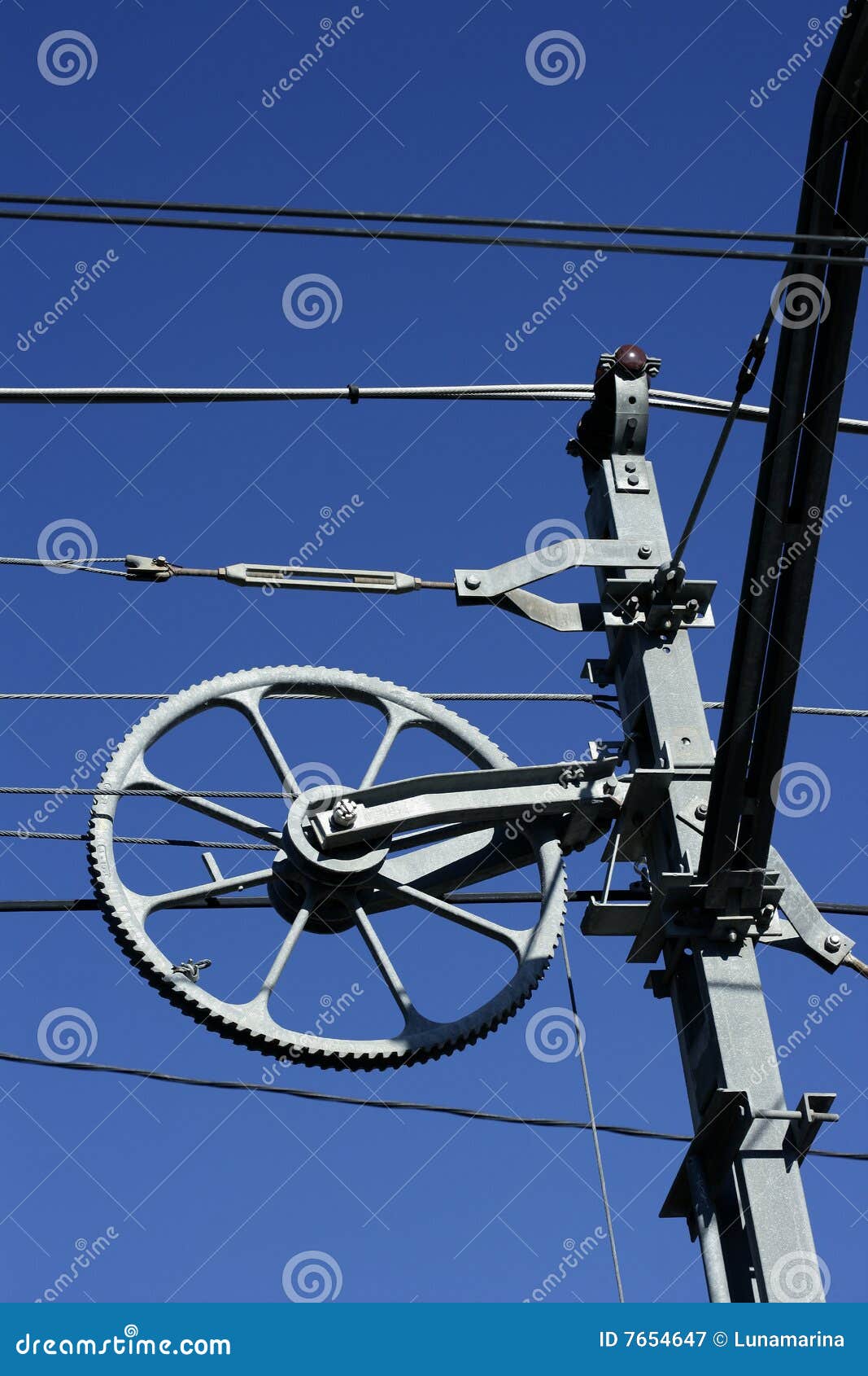 Electric Railway Trains With The Pantograph System Connecting With ...