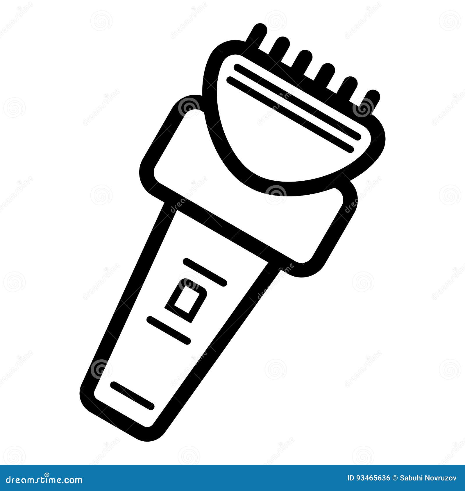 Electric Razor Vector Icon. Black Razor Illustration on White ...