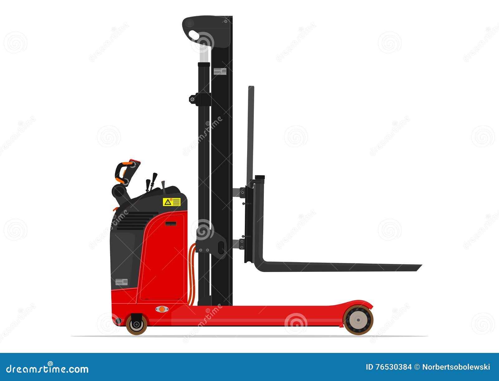 Reach Stacker With Container Cartoon Vector | CartoonDealer.com #67820903