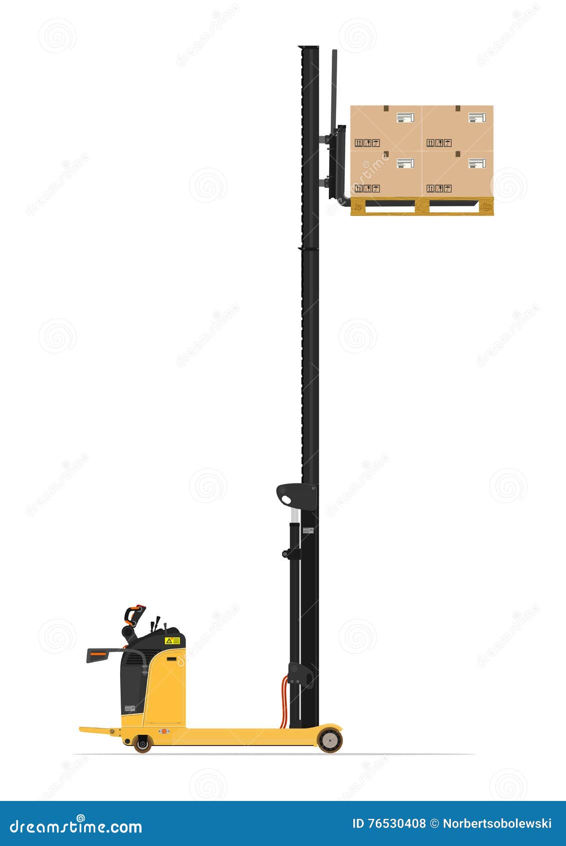 Reach Stacker Lifting Container. Port Machinery. Container Carrier ...