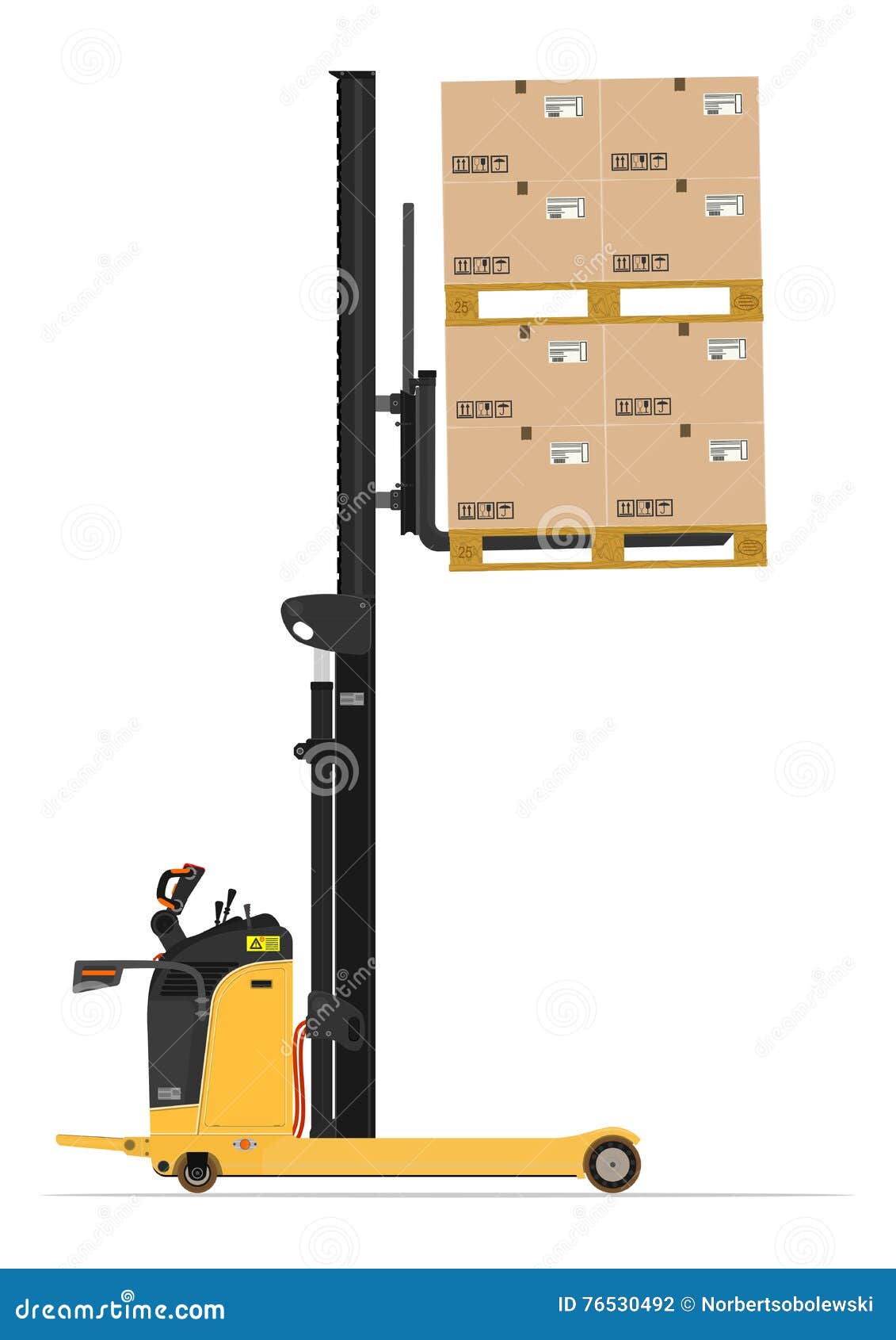 Reach Stacker Lifting Container. Port Machinery. Container Carrier ...