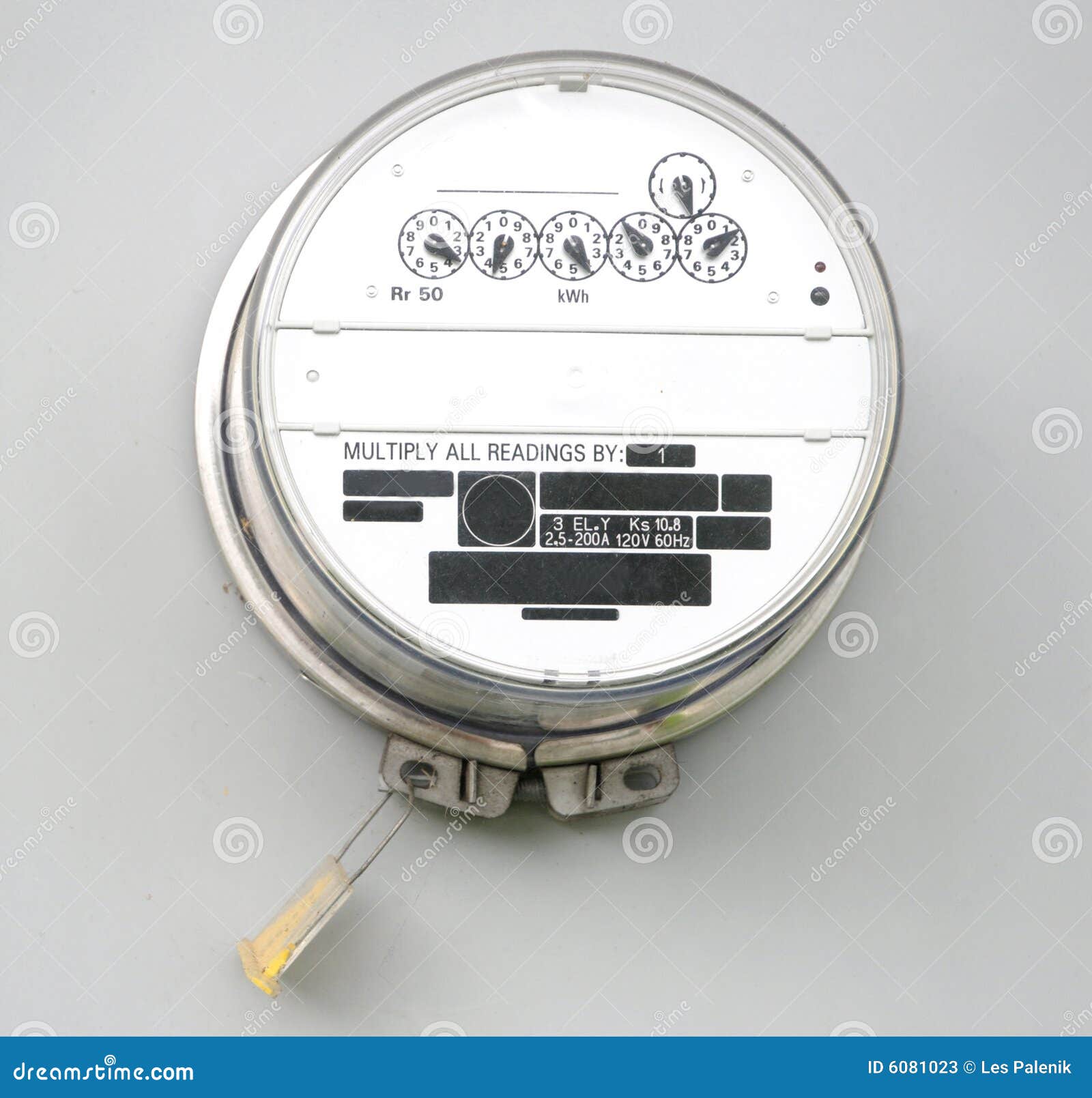 Electric reader stock image. Image of indicator, energy - 6081023