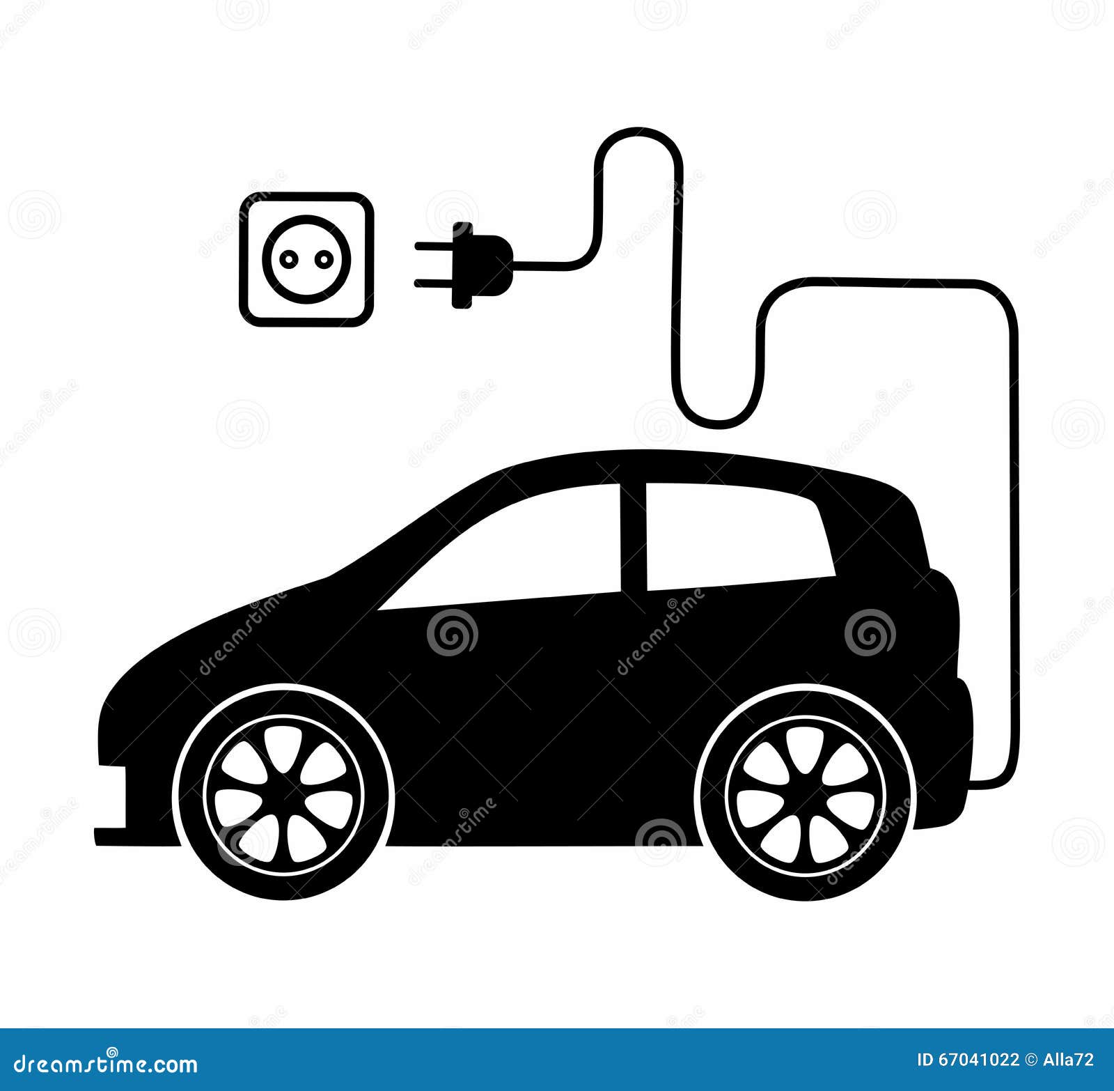 Electric Recharge Automotive Concept Stock Vector - Illustration of ...