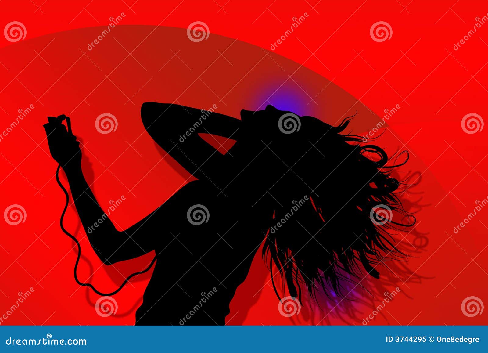 Electric Red Dancer stock illustration. Illustration of fashion - 3744295