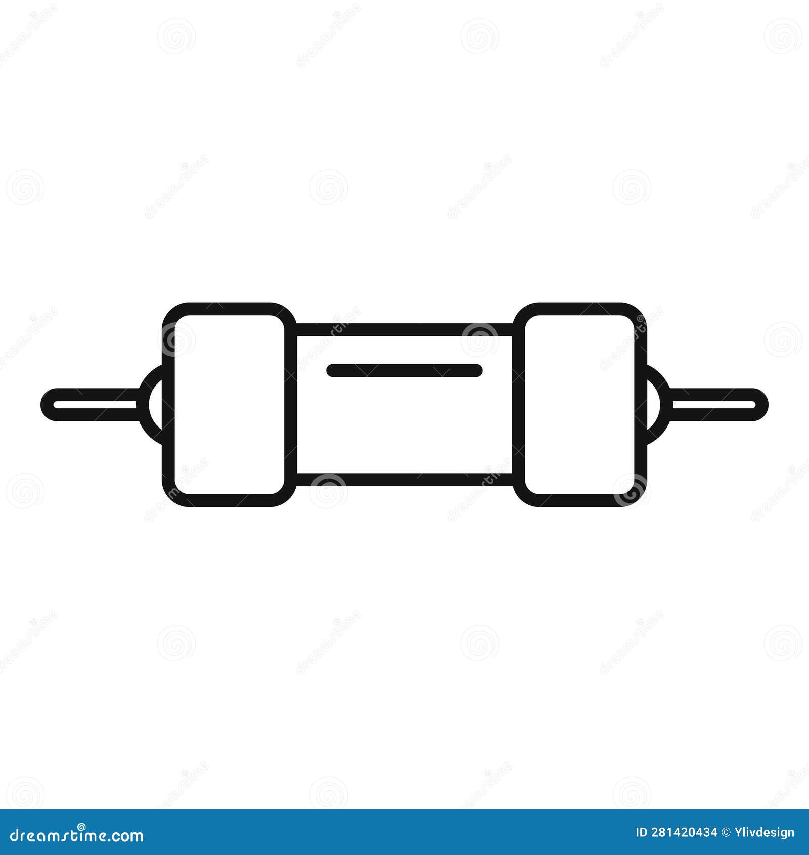 Electric Resistor Icon Outline Vector. Capacitor Chip Stock Vector ...