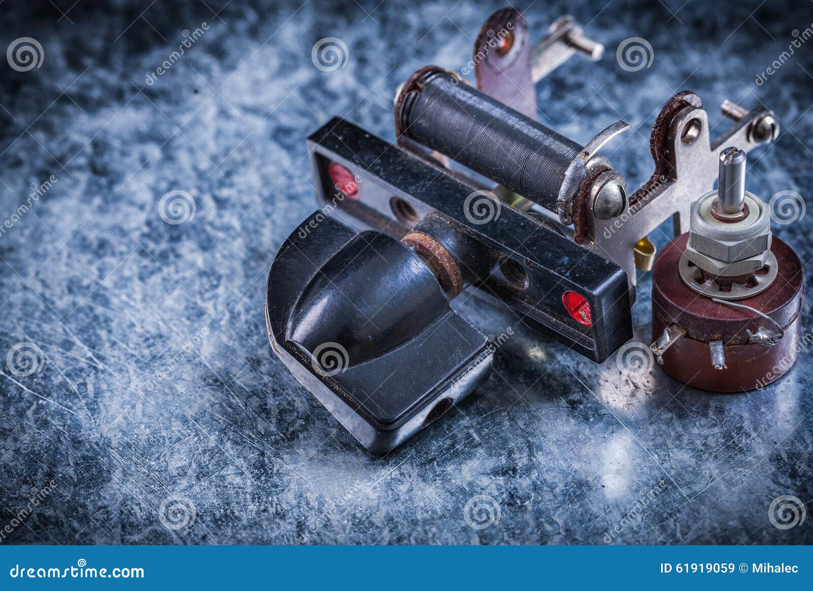 Electric Resistor Toggle Switch on Metallic Stock Image - Image of ...