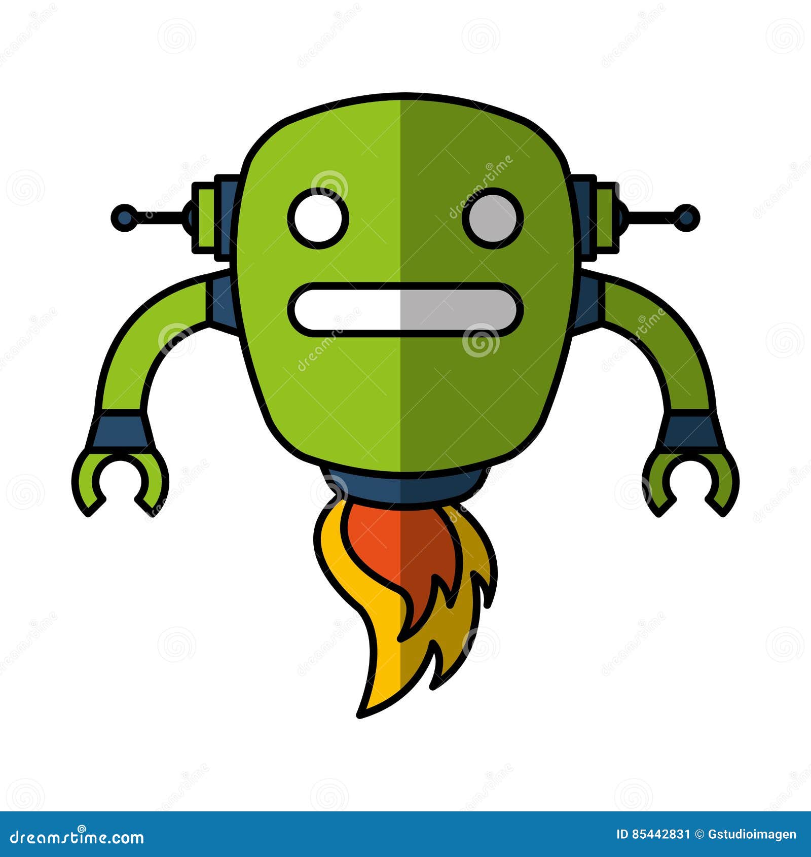 Electric Robot Avatar Character Stock Vector - Illustration of avatar ...