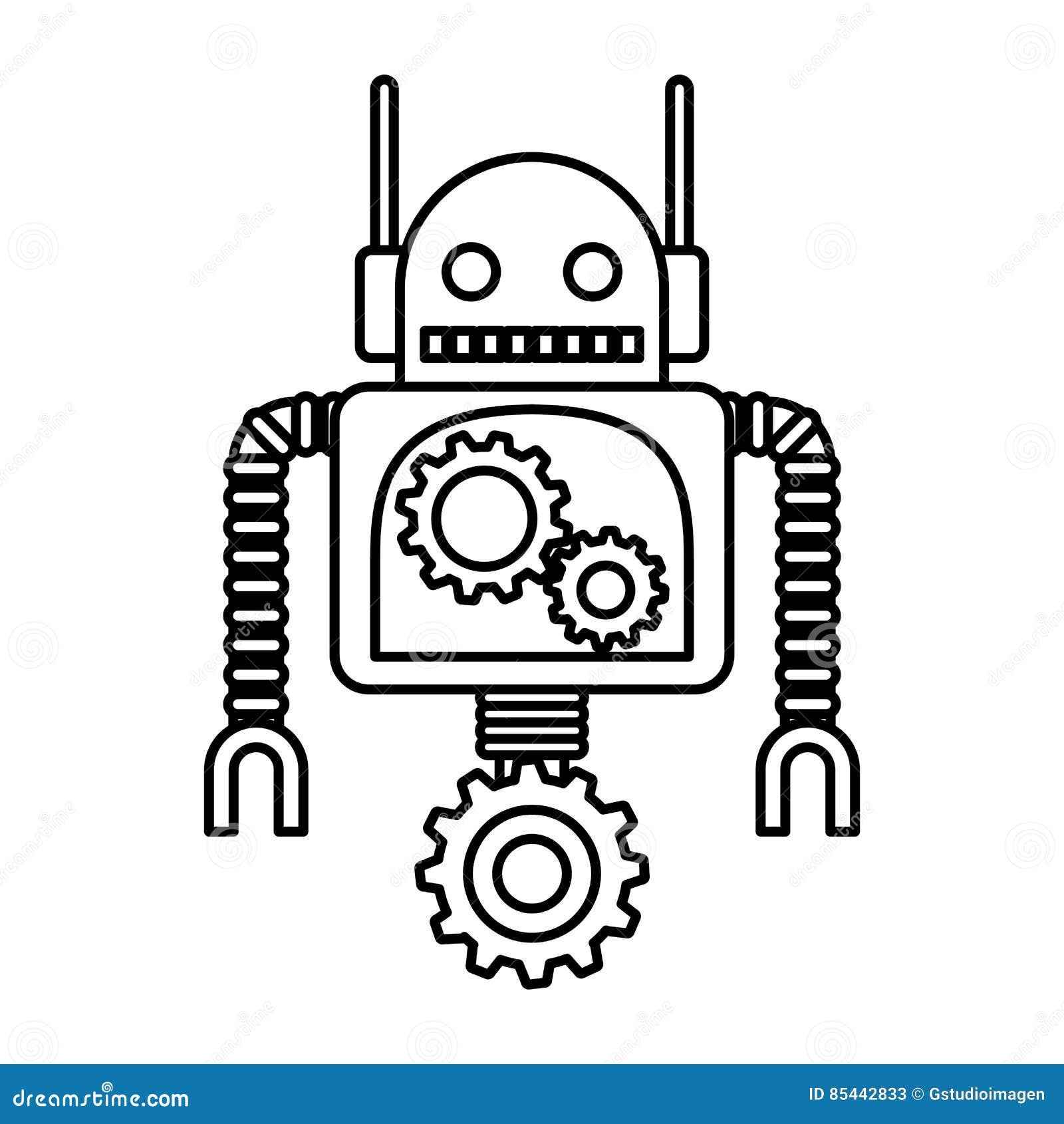 Electric Robot Avatar Character Stock Vector - Illustration of humanoid ...