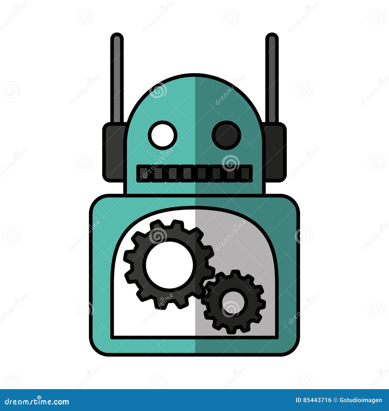 Electric Robot Avatar Character Stock Vector - Illustration of science ...