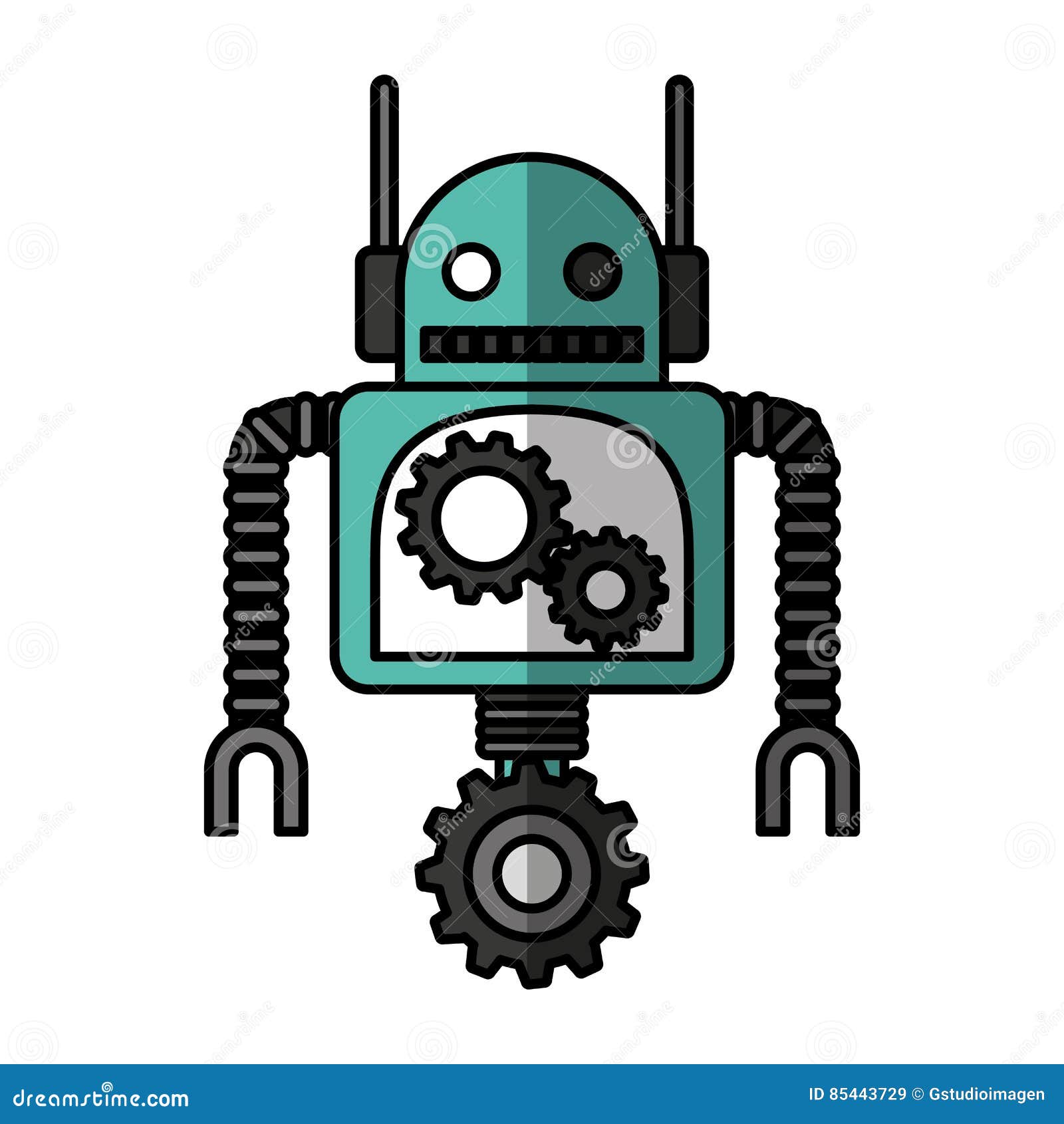 Electric Robot Avatar Character Stock Vector - Illustration of ...