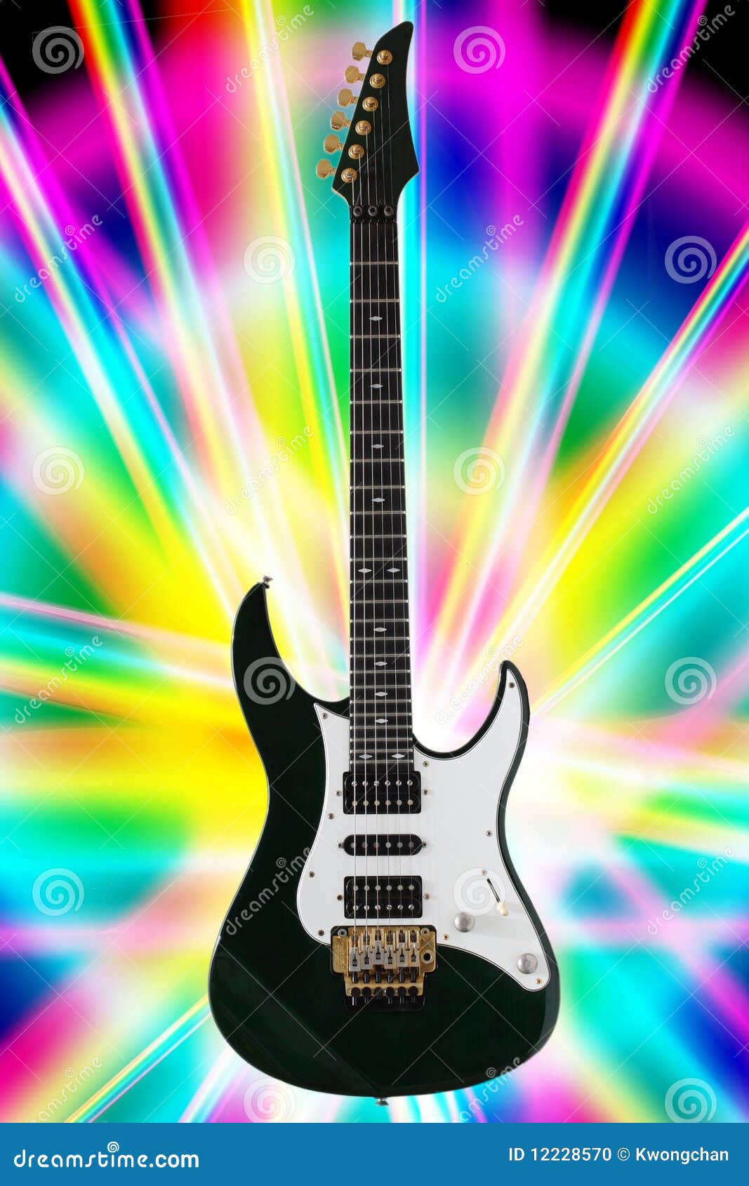 Electric rock guitar stock photo. Image of isolated, background - 12228570