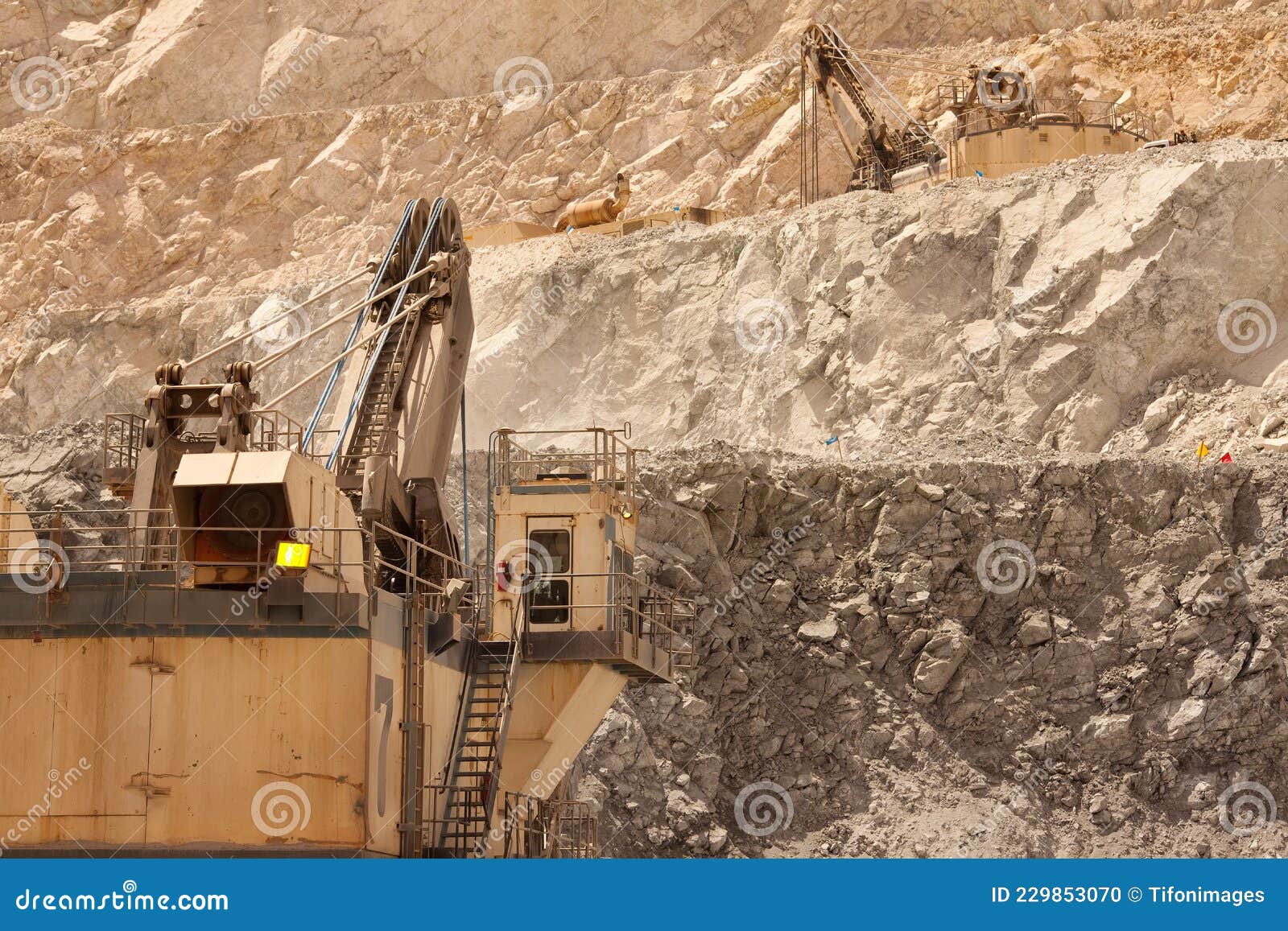 Electric Rope Shovel at a Copper Mine Stock Photo - Image of natural ...