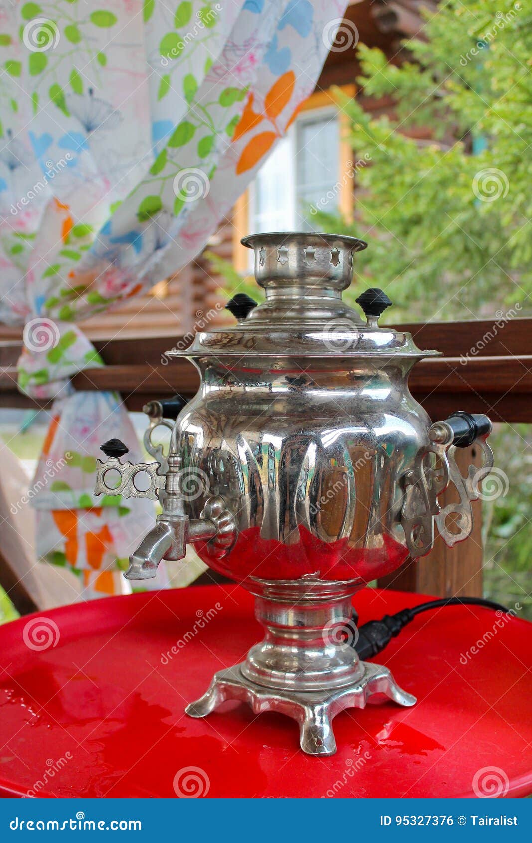 Samovar Russian Tea Tradition In Modern House Stock Photography ...