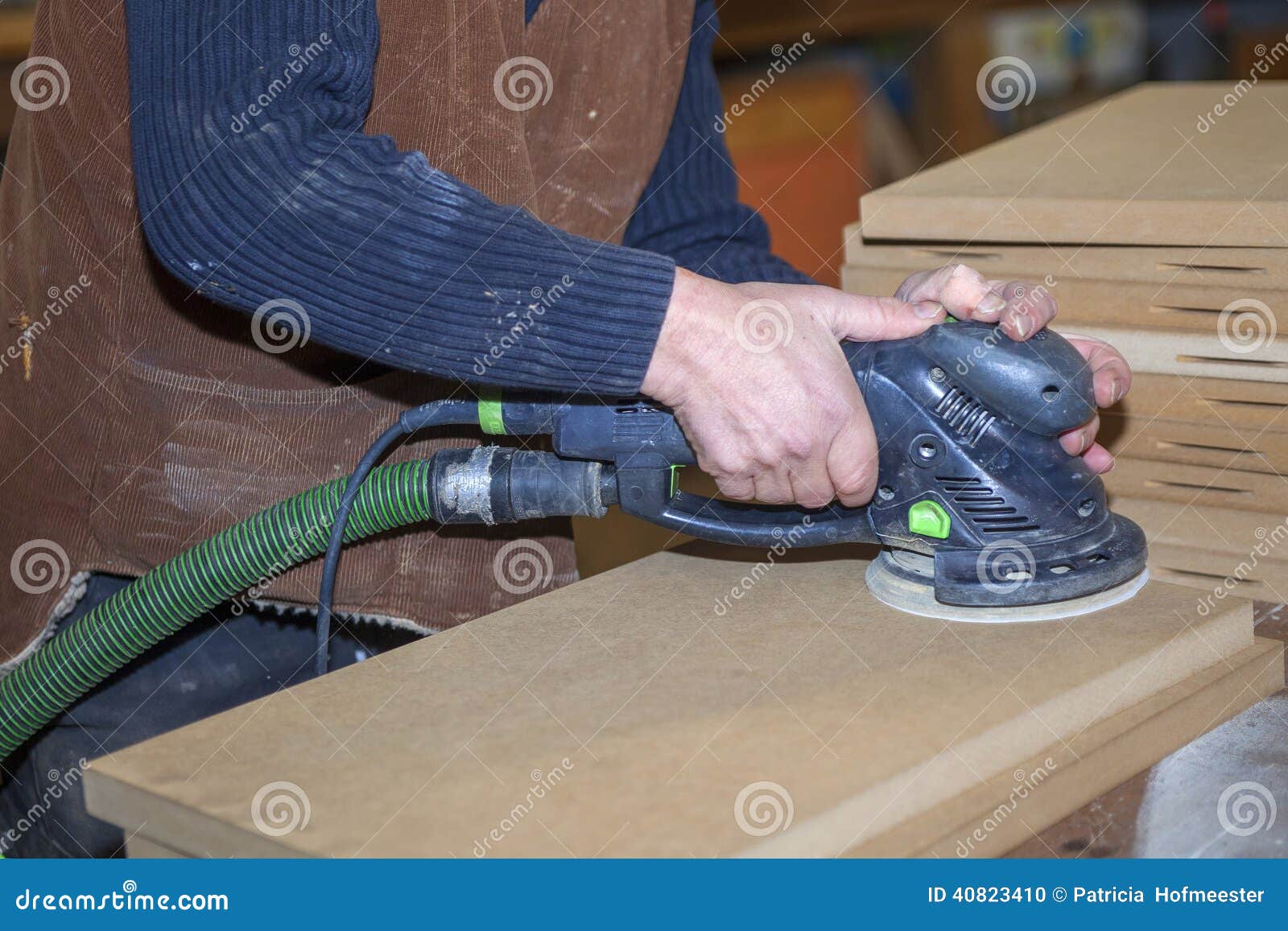 Electric sanding stock photo. Image of person, construction - 40823410