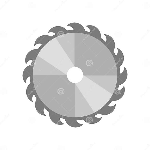 Electric Saw Disk Tool Flat Style Icon Stock Vector - Illustration of ...