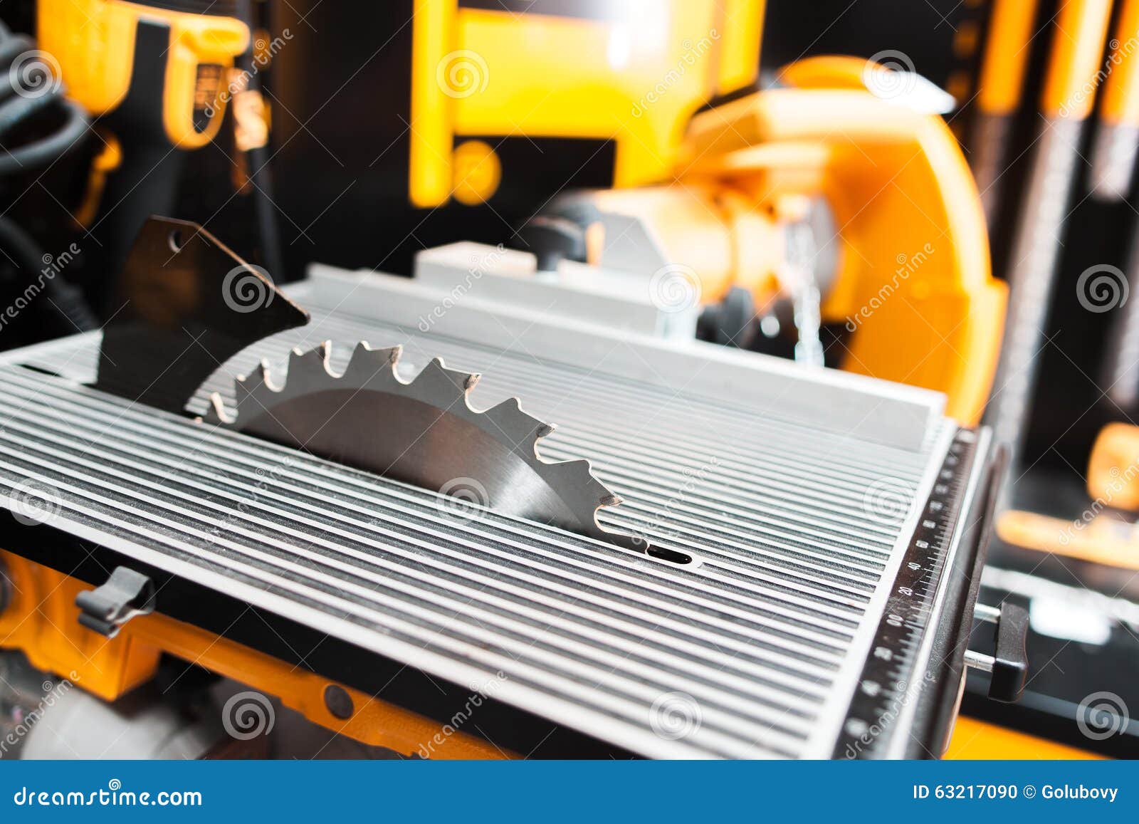 Electric Saw Table Tool for Woodwork Stock Photo - Image of sharp ...