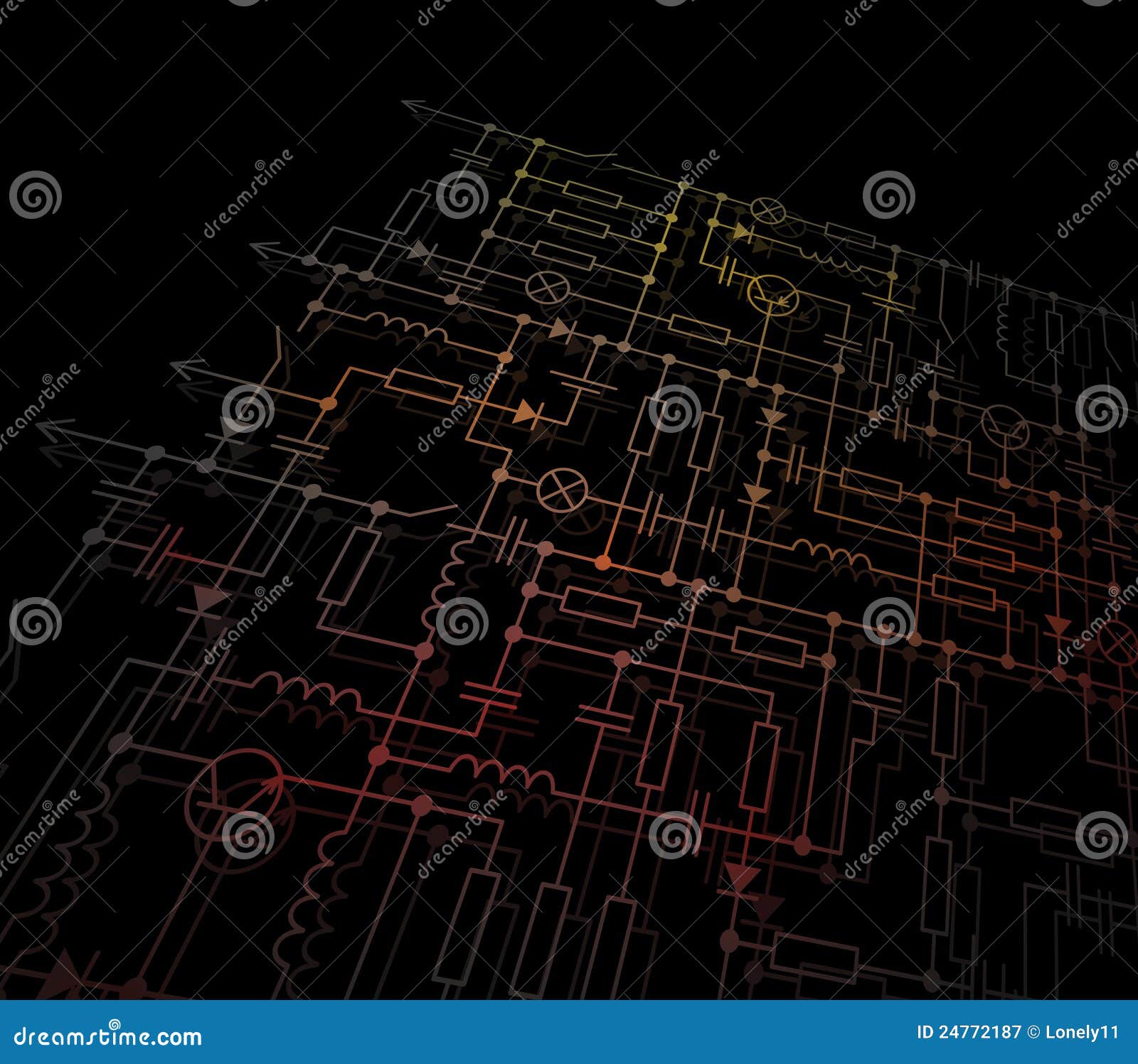 Electric Scheme. Assembly Diagram. Vector Image. | CartoonDealer.com ...