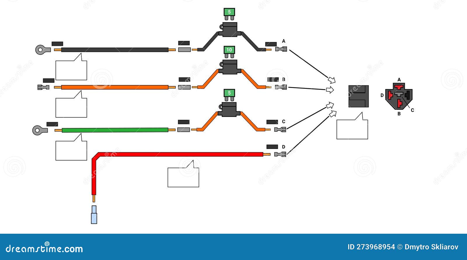 Electric Scheme. Assembly Diagram. Vector Image Stock Vector ...
