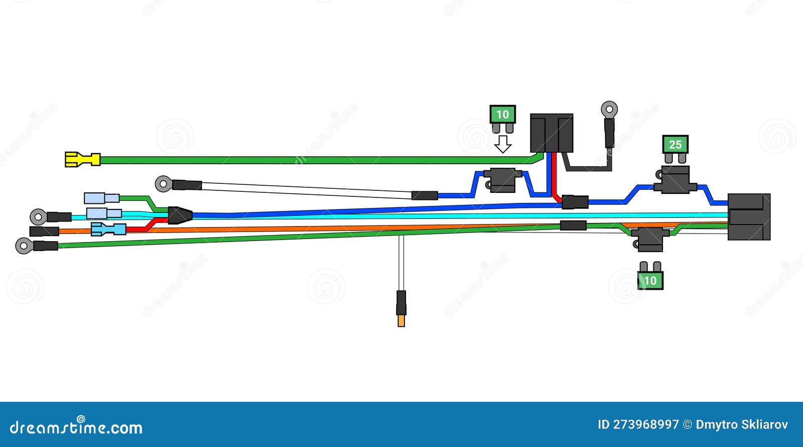 Electric Scheme. Assembly Diagram. Vector Image Stock Vector ...