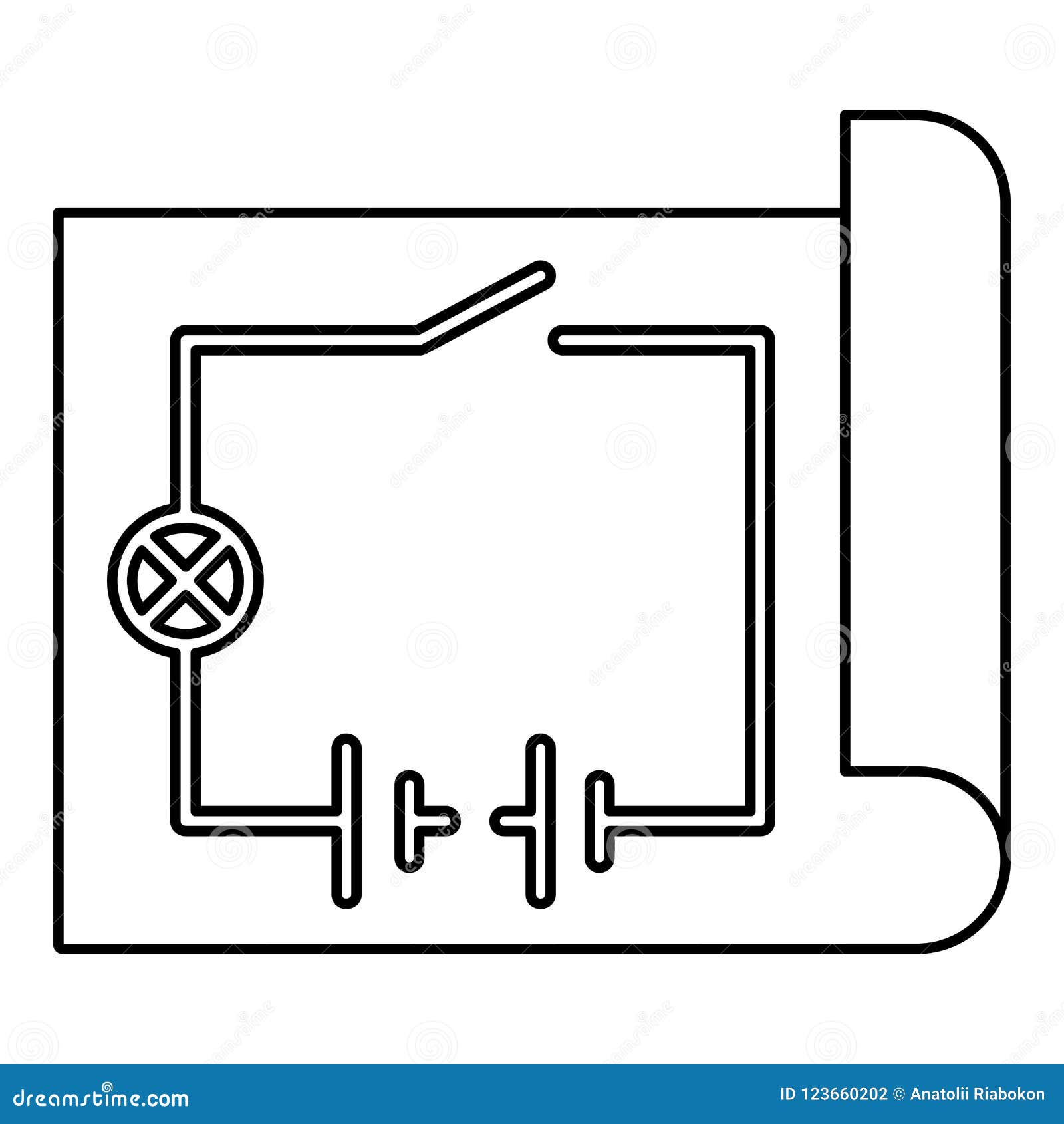 Electric Scheme Icon, Outline Style Stock Illustration - Illustration ... Electric Scheme Icon, Outline Style Stock Illustration - Illustration ...