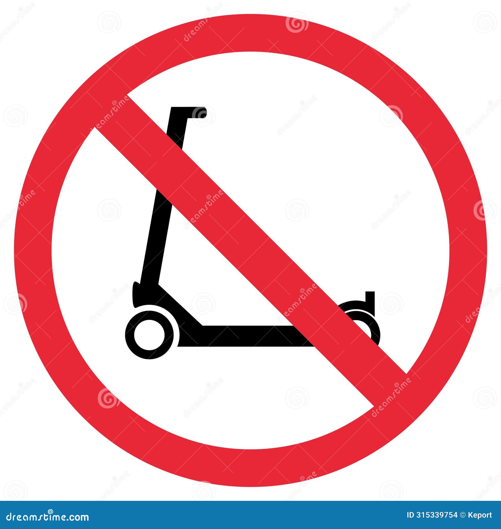 Electric Scooters Not Allowed - Round Red Forbidden Sign Stock ...