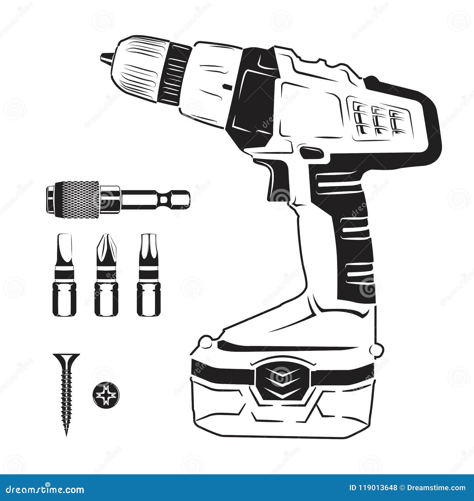 Screwdriver Bits Stock Illustrations – 52 Screwdriver Bits Stock ...
