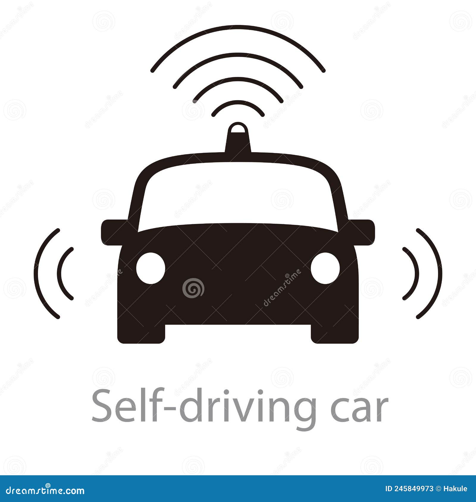 Electric Self-driving Car Icon Stock Vector - Illustration of ...
