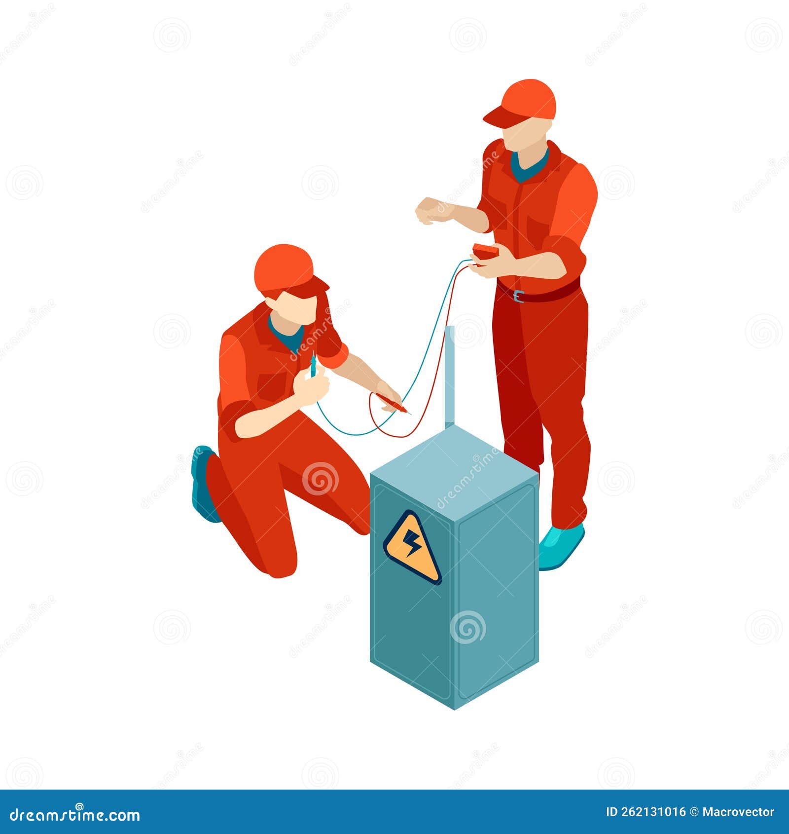 Electric Service Brigade Composition Stock Vector - Illustration of ...