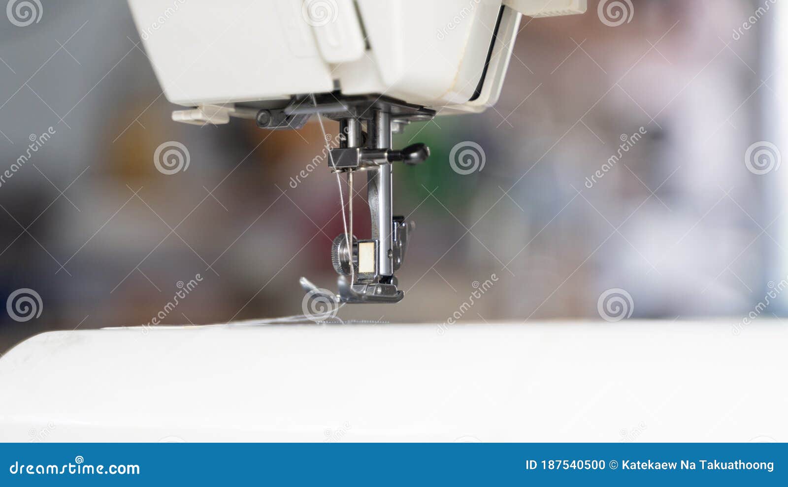 Electric sewing machine stock photo. Image of textile - 187540500