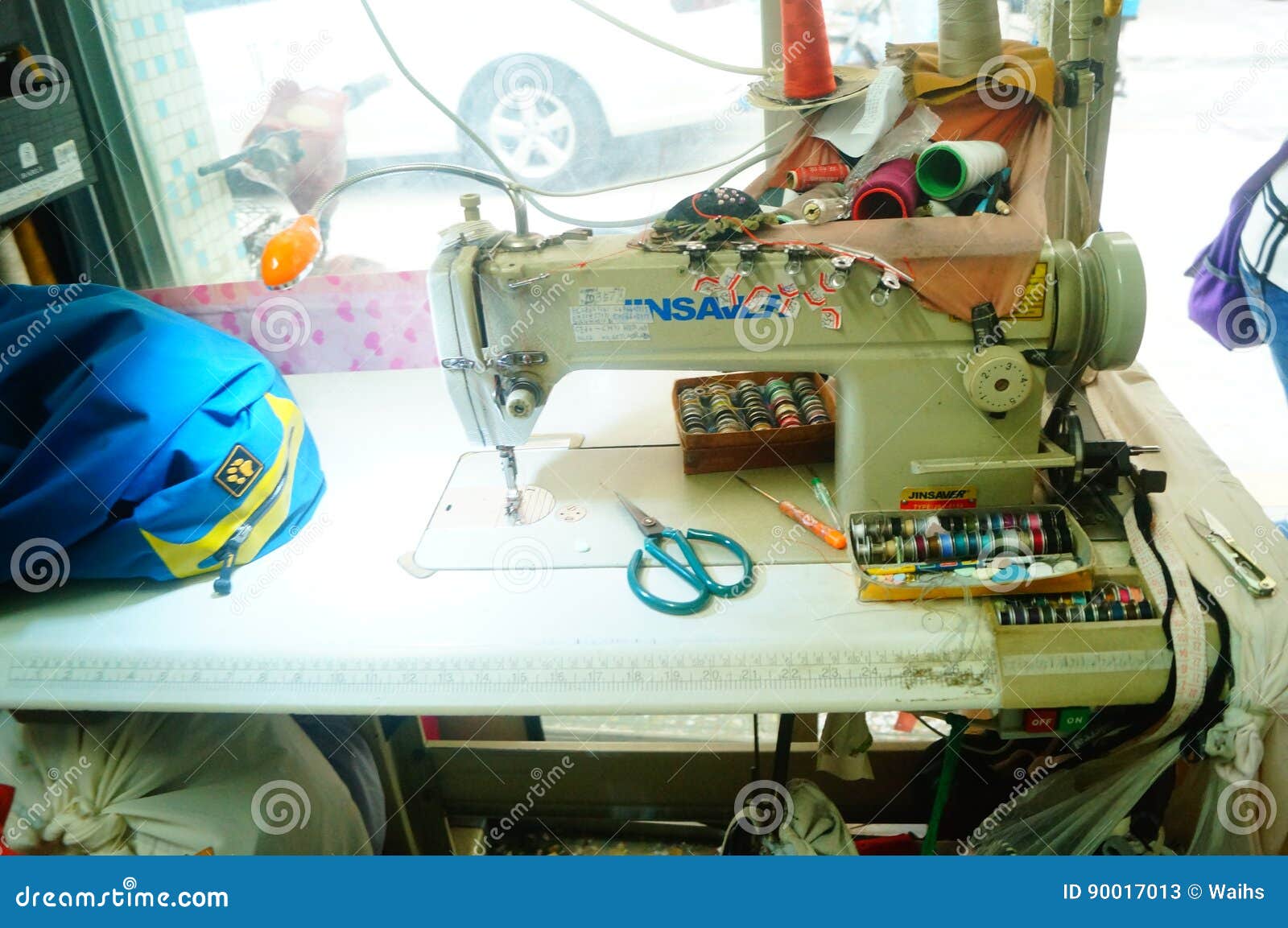 Electric Sewing Machine in Garment Processing Factory Editorial Stock ...