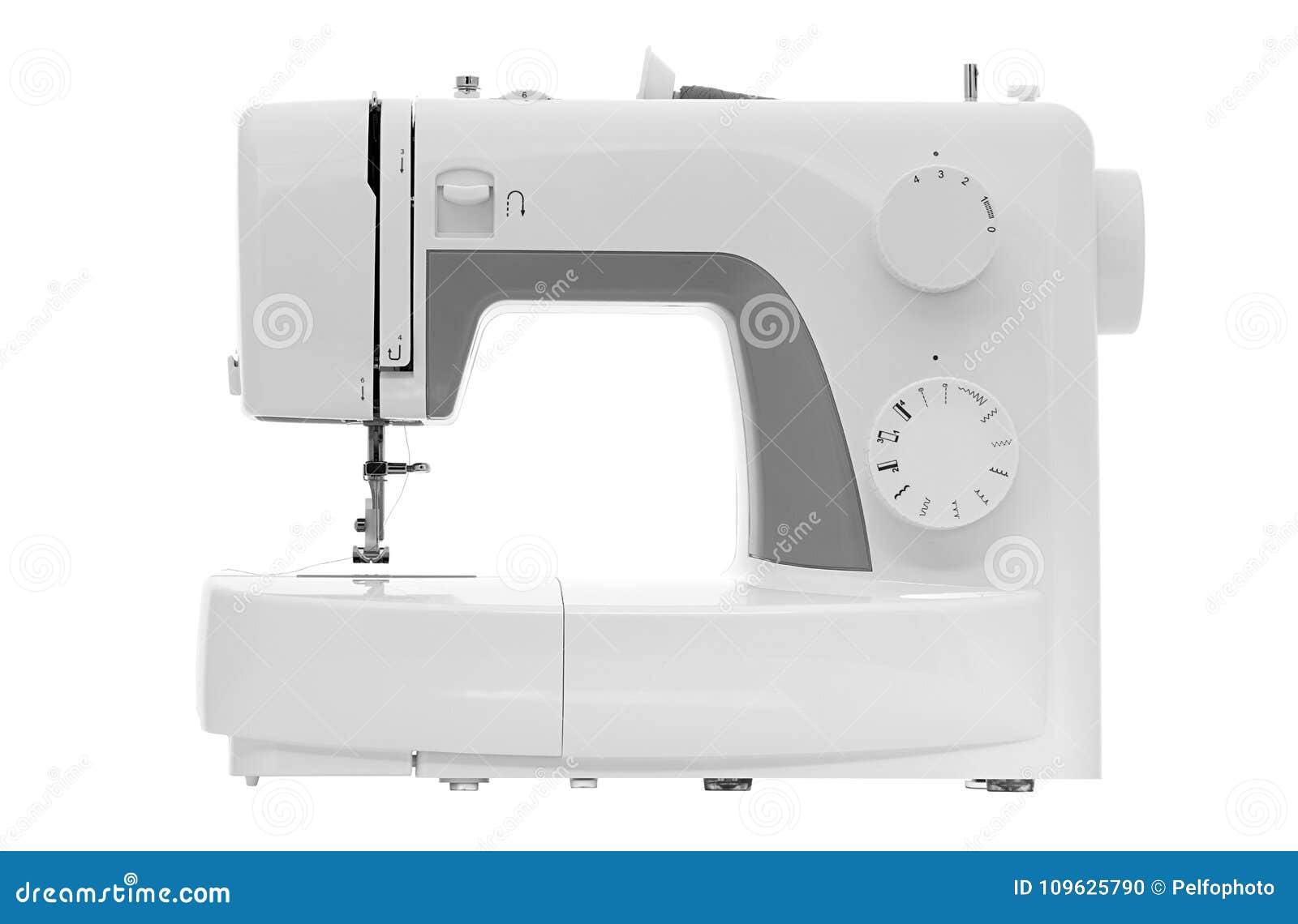 Electric sewing machine. stock photo. Image of industrial - 109625790