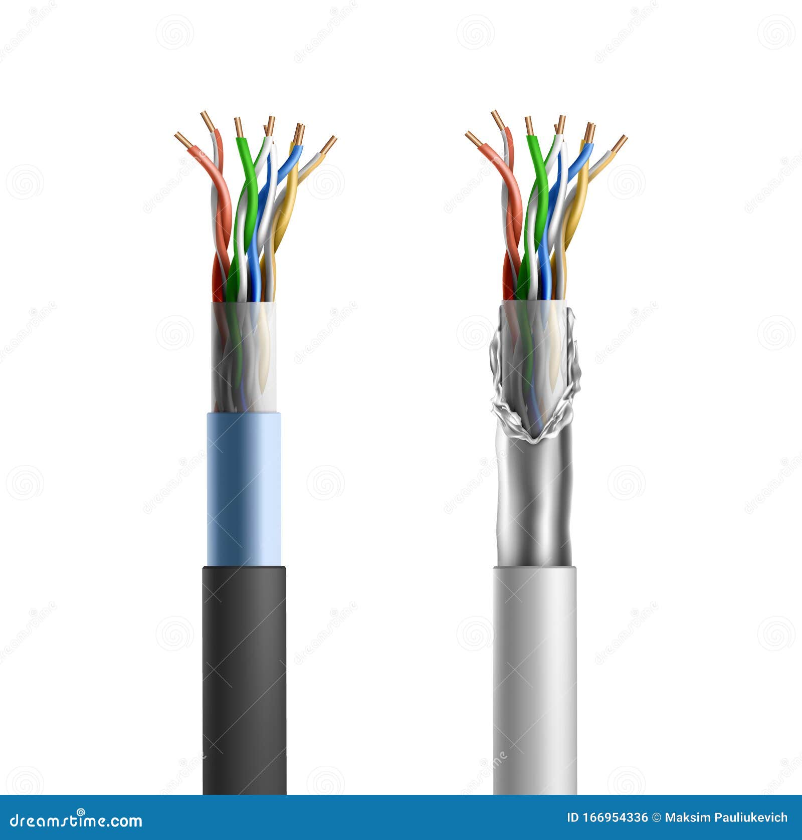 Shielded Utp Cable STP Vector Illustration | CartoonDealer.com #269813874