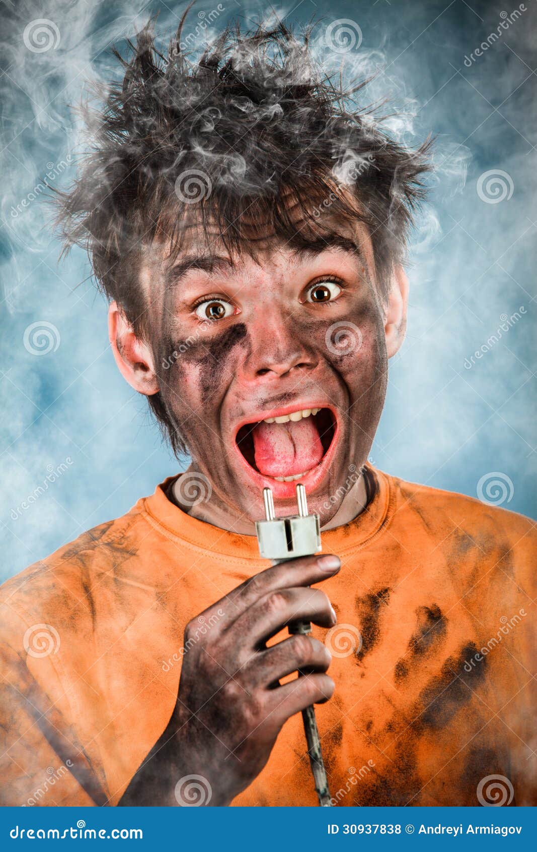 Electric Shock stock photo. Image of dirty, humor, holding - 30937838