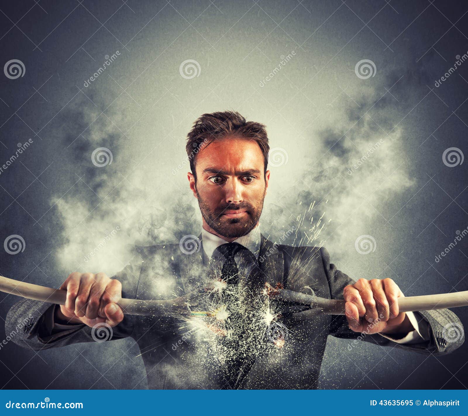 Electric Shock stock image. Image of businessman, electric - 43635695