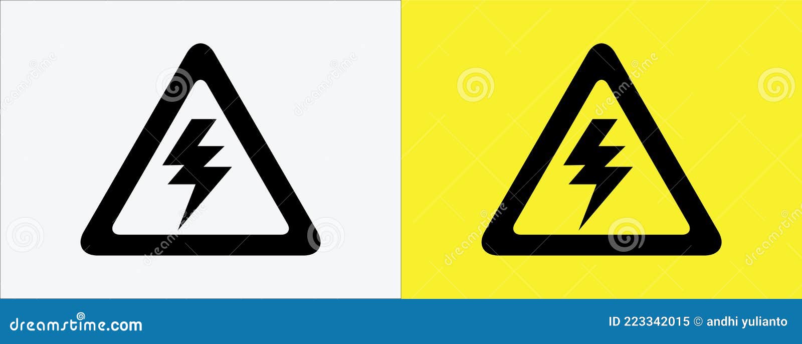 Electric Shock Danger Sign Symbol Vector Flat Icon Graphic Design ...