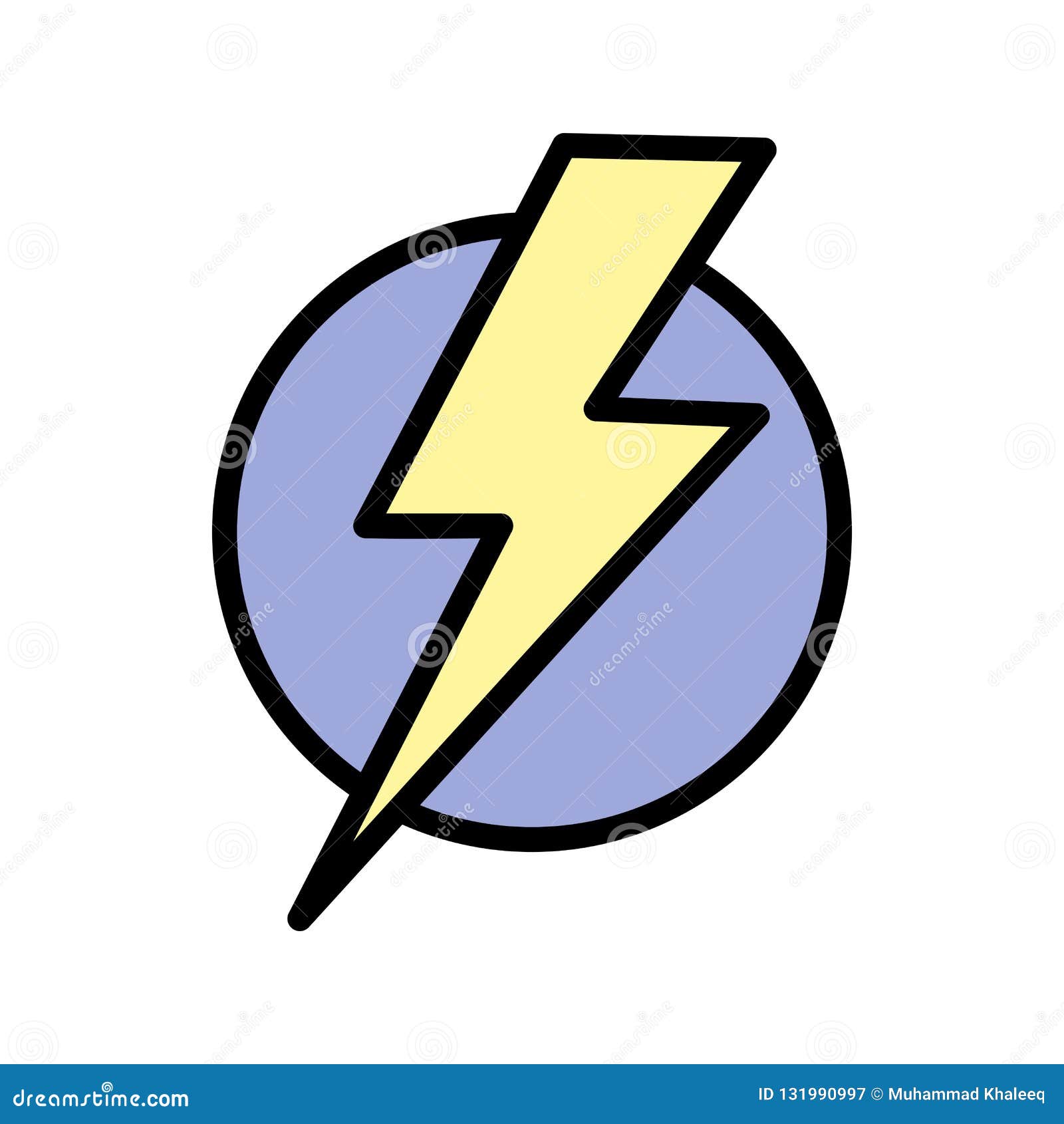 Electric Shock Vector Icon stock illustration. Illustration of bolt ...