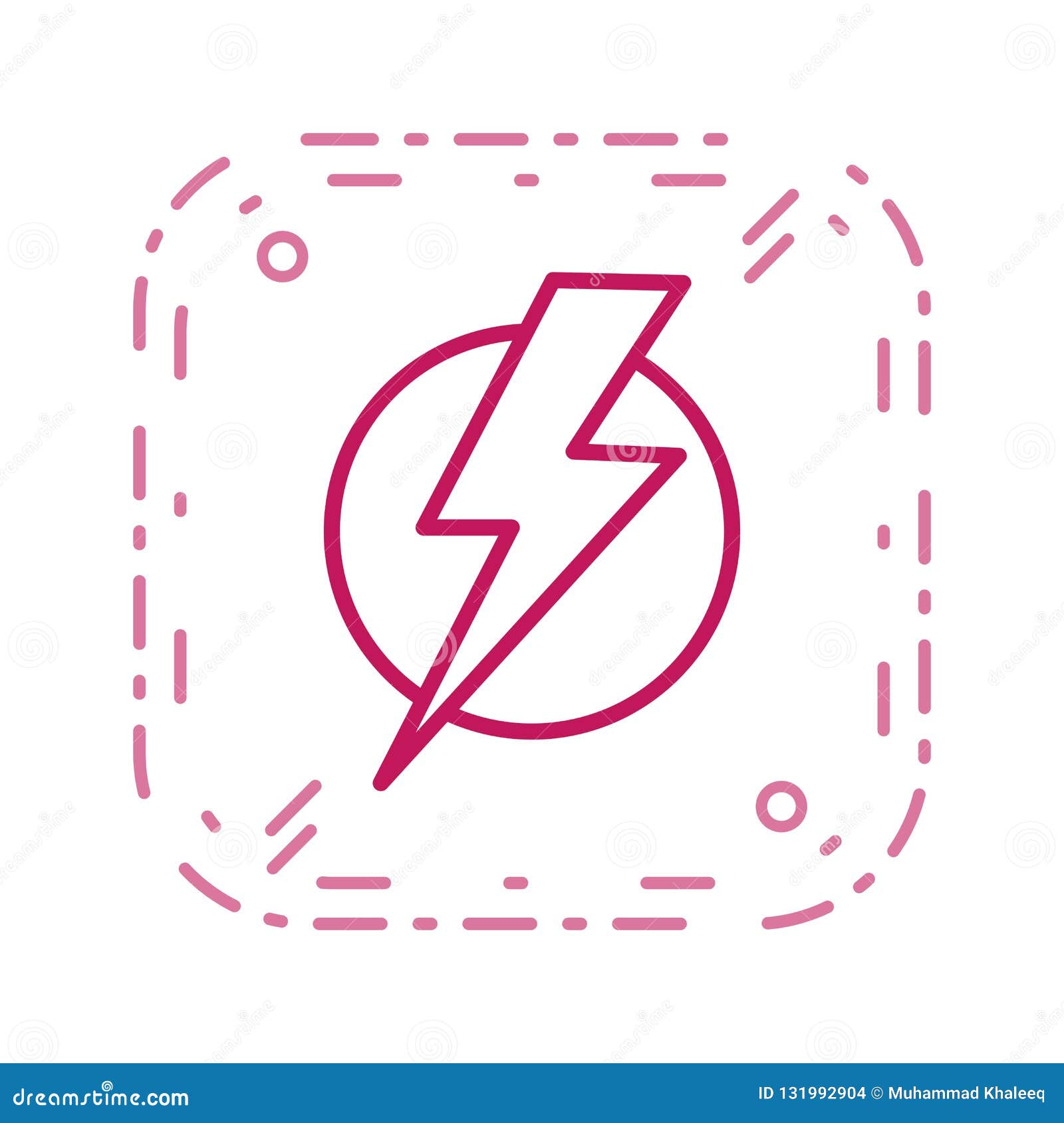 Electric Shock Vector Icon stock illustration. Illustration of icons ...