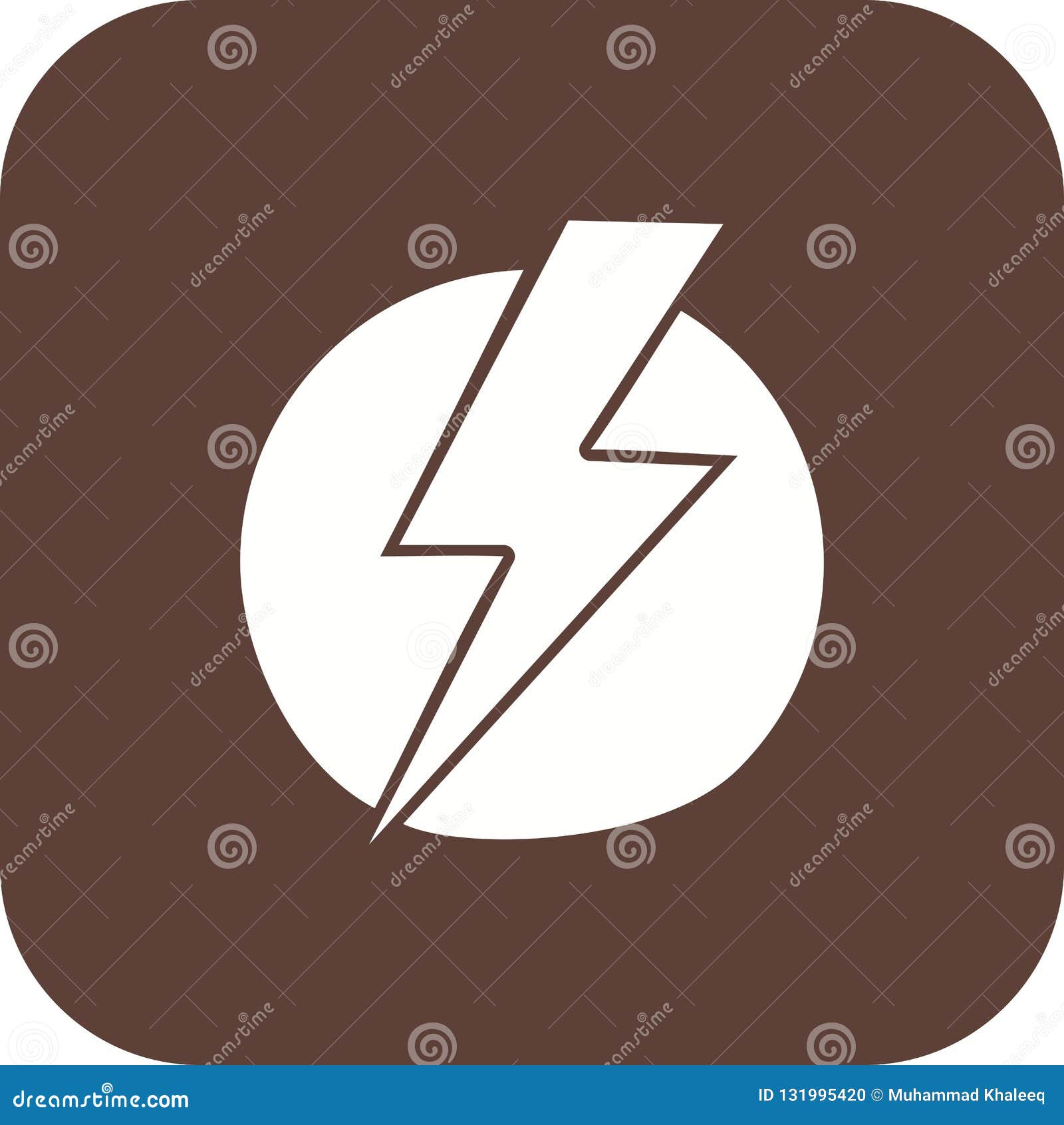 Electric Shock Vector Icon stock illustration. Illustration of symbol ...