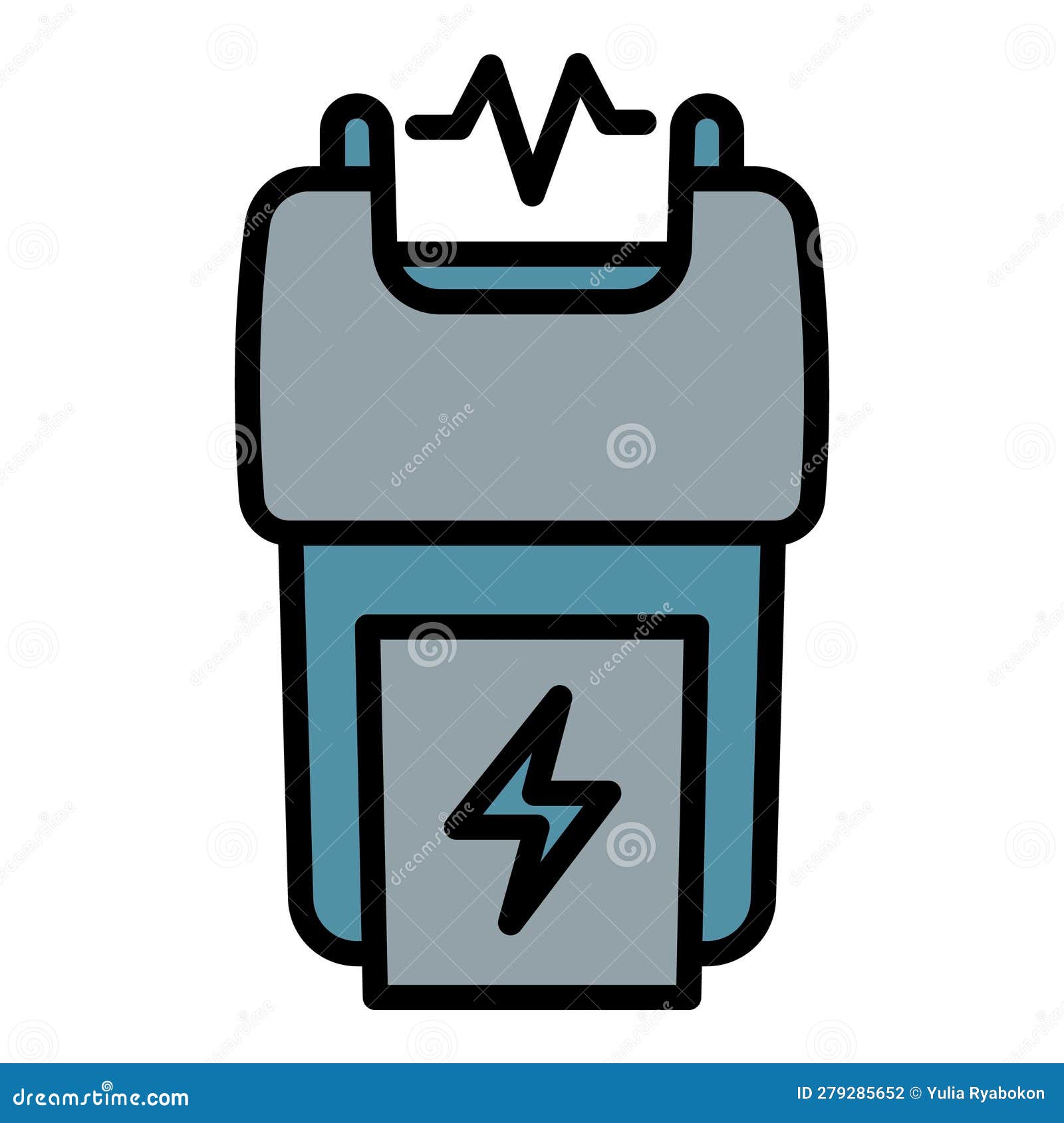 Electric Shocker Icon Outline Vector. Office Weapon Stock Vector ...