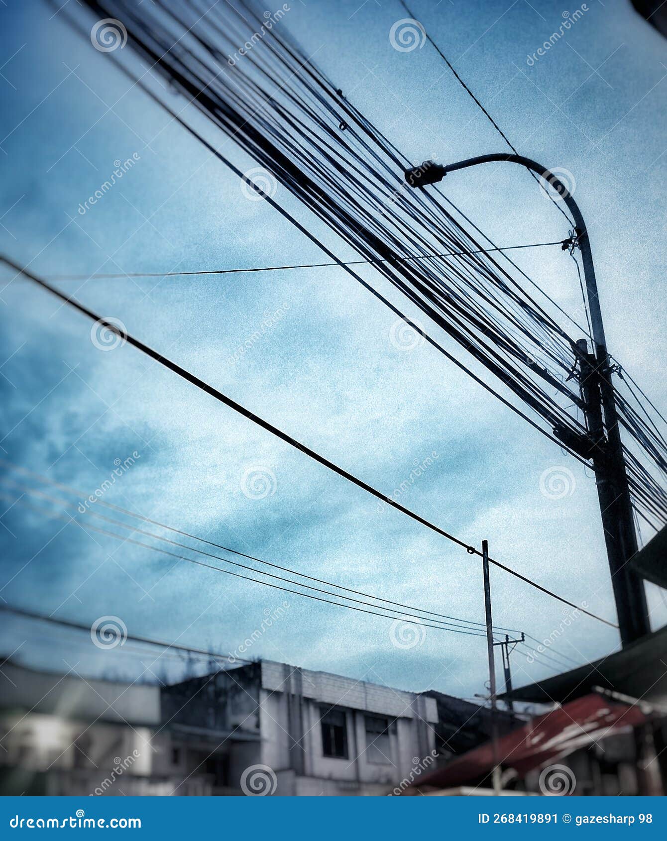 Electric sight in tke sky stock image. Image of buildings - 268419891