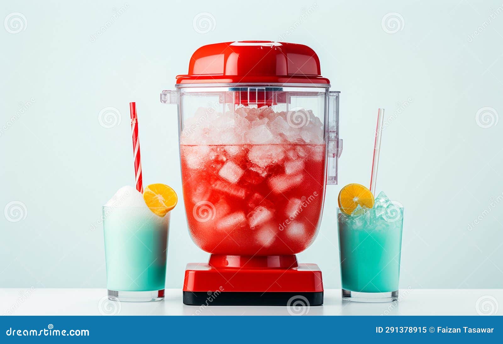 Electric Slushie Machine Against a White BackgroundGenerative Ai Stock ...