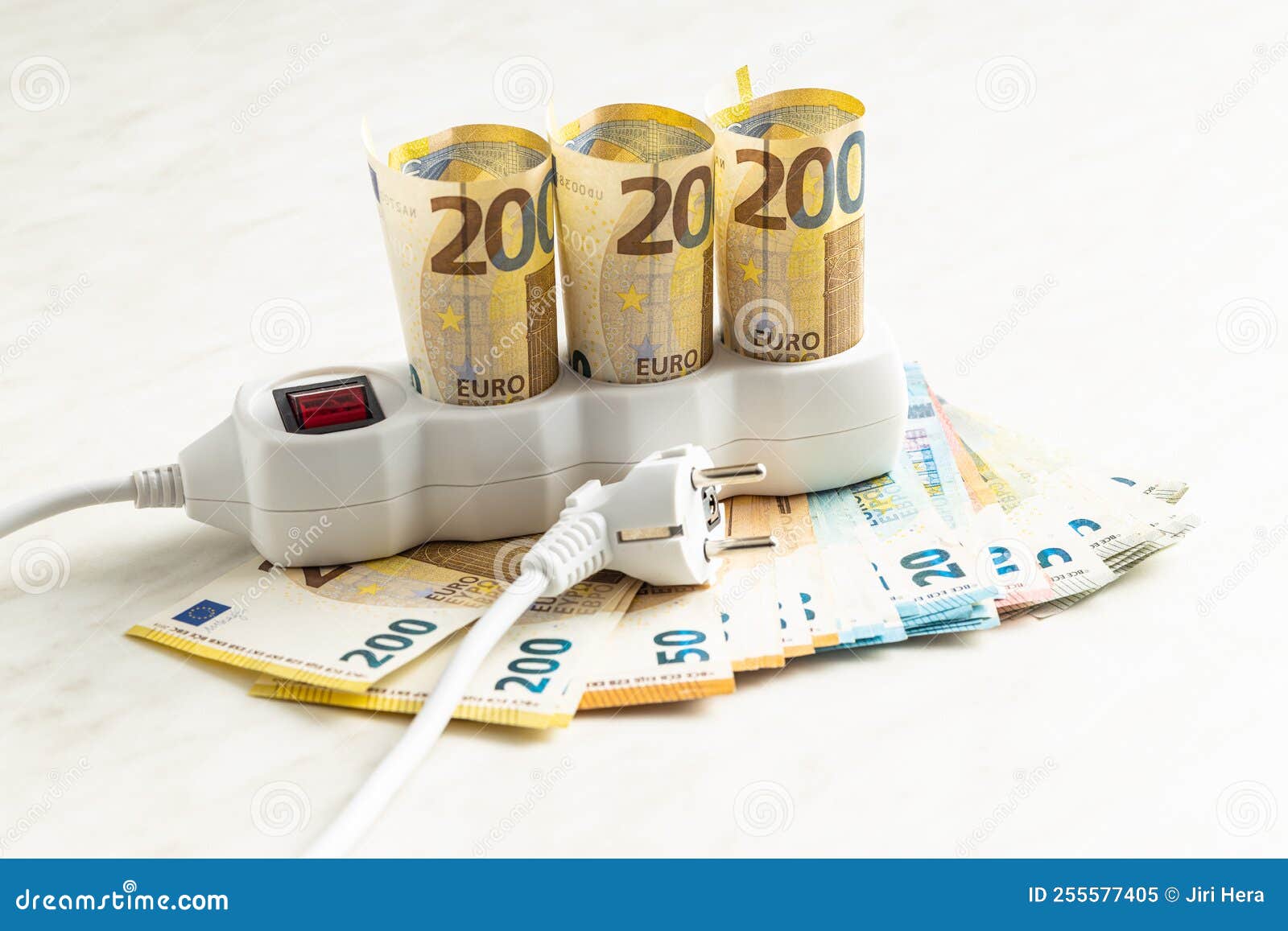 Electric Socket and Euro Money. Concept of Increasing Electric Prices ...