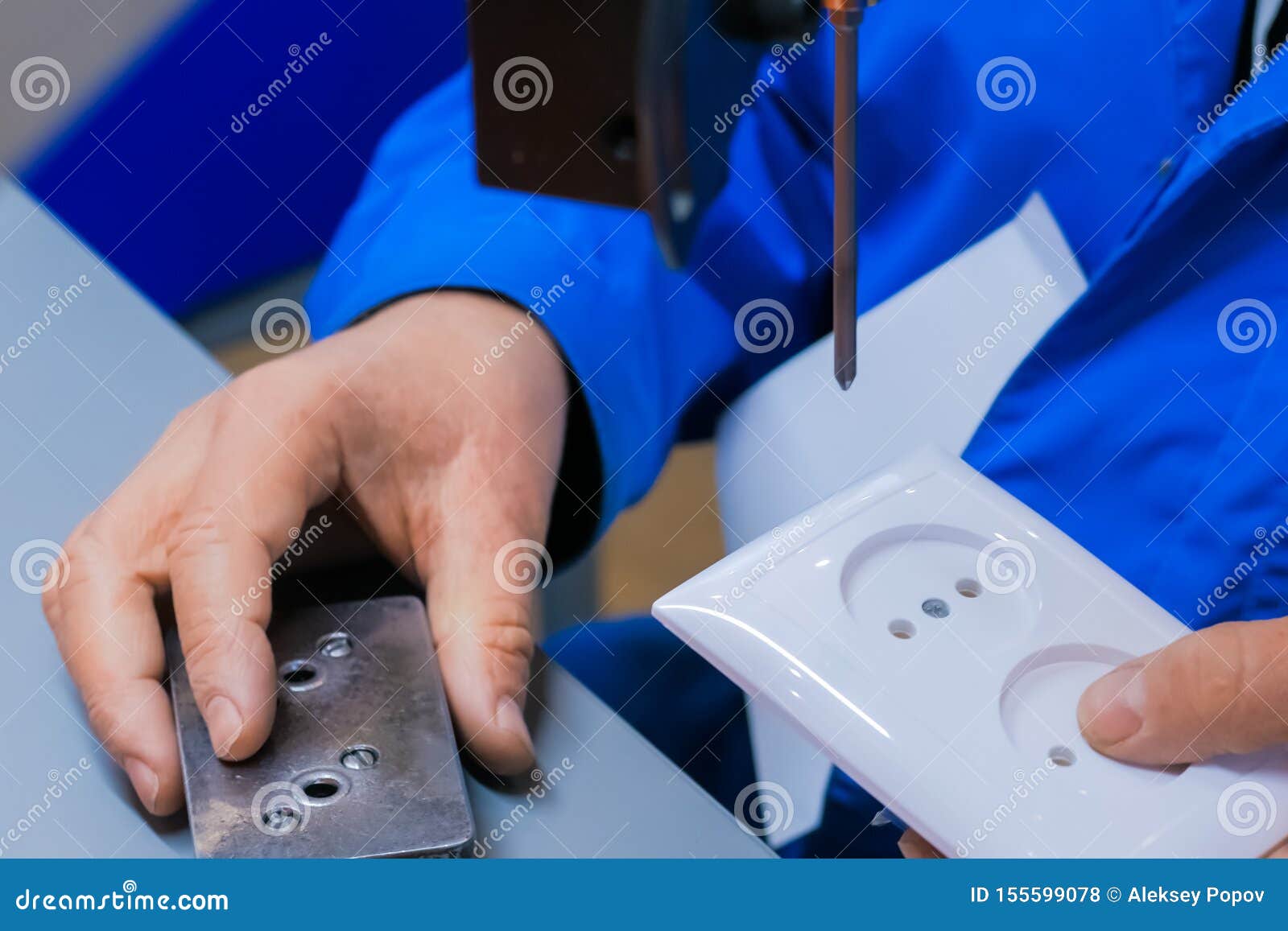 Electric Socket Handmade Manufacturing Process Stock Photo - Image of ...
