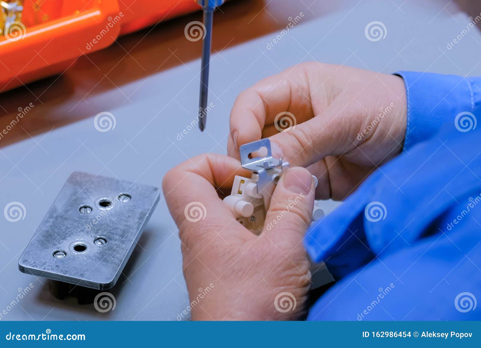 Electric Socket Handmade Manufacturing Process Stock Photo - Image of ...