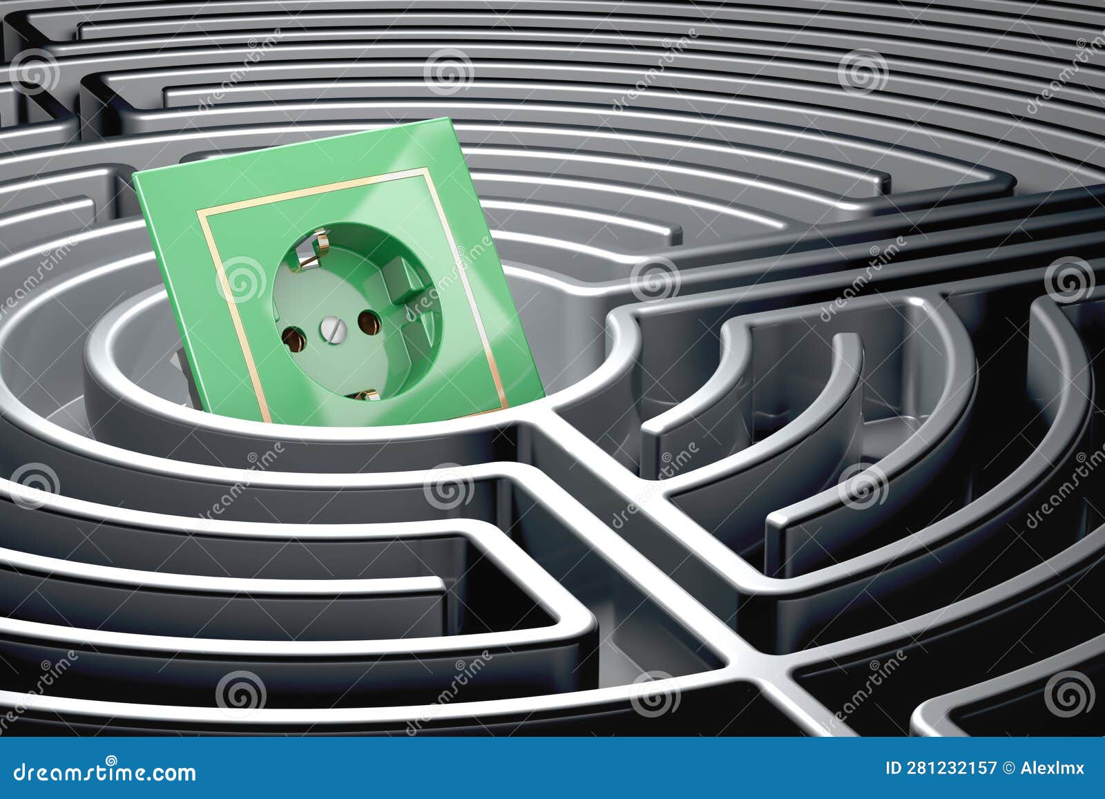 Labyrinth Of Electric Wires In The Form Of The Brain Cartoon Vector ...